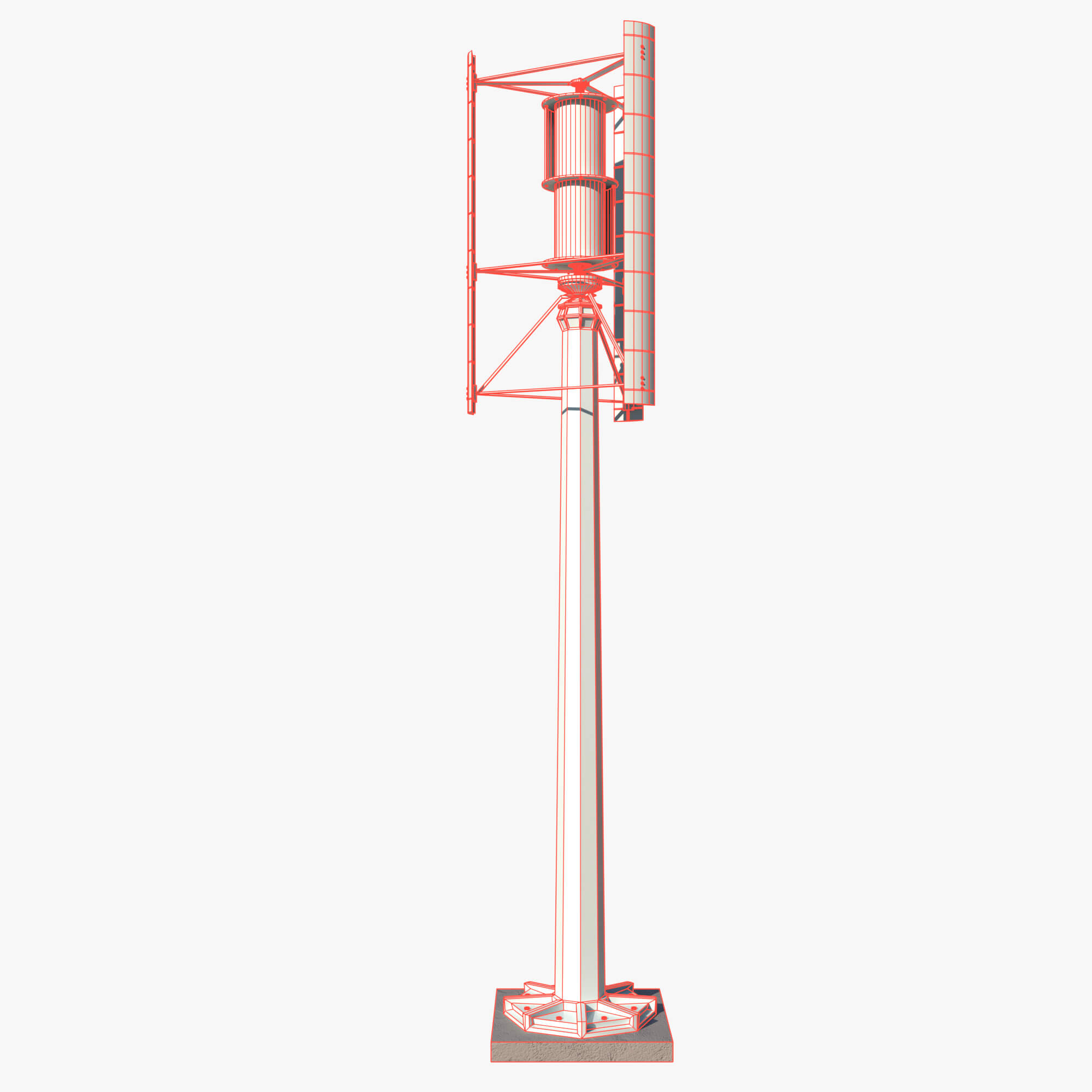 Vertical Wind Turbine - 3D Model by Simple3D