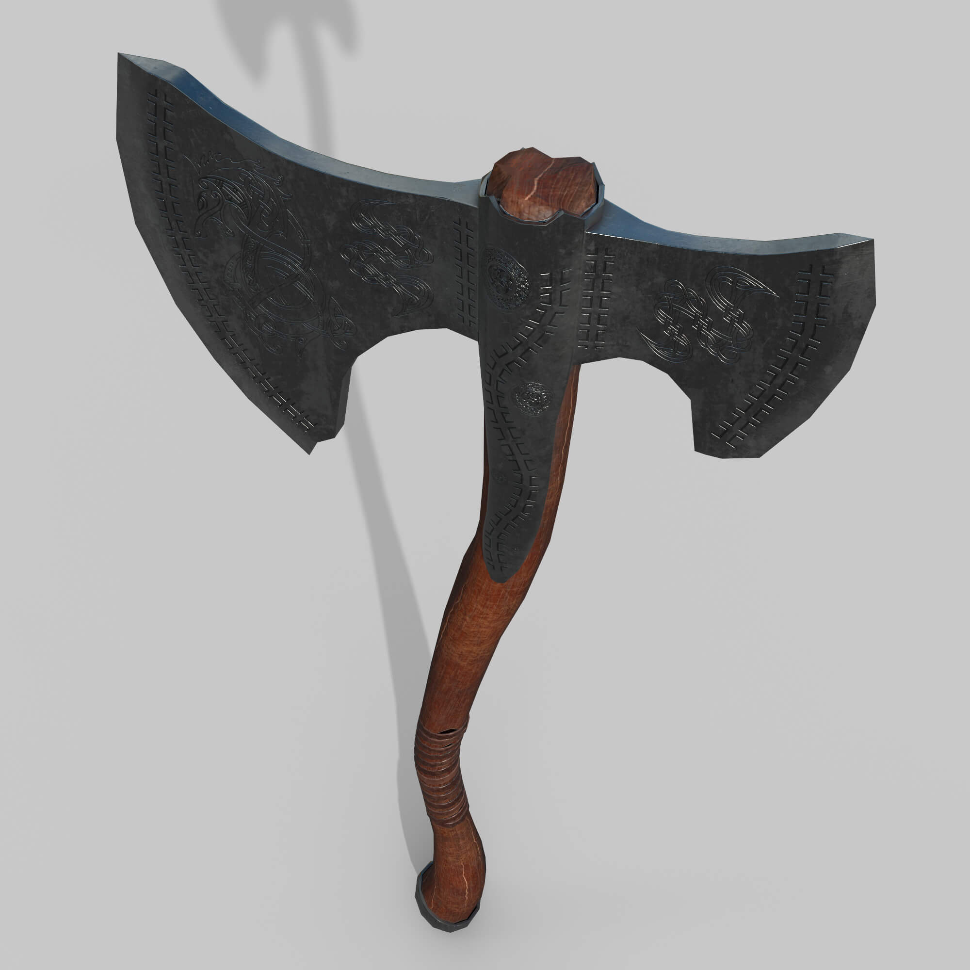 Viking Steel Ax - 3D Model by Simple3D