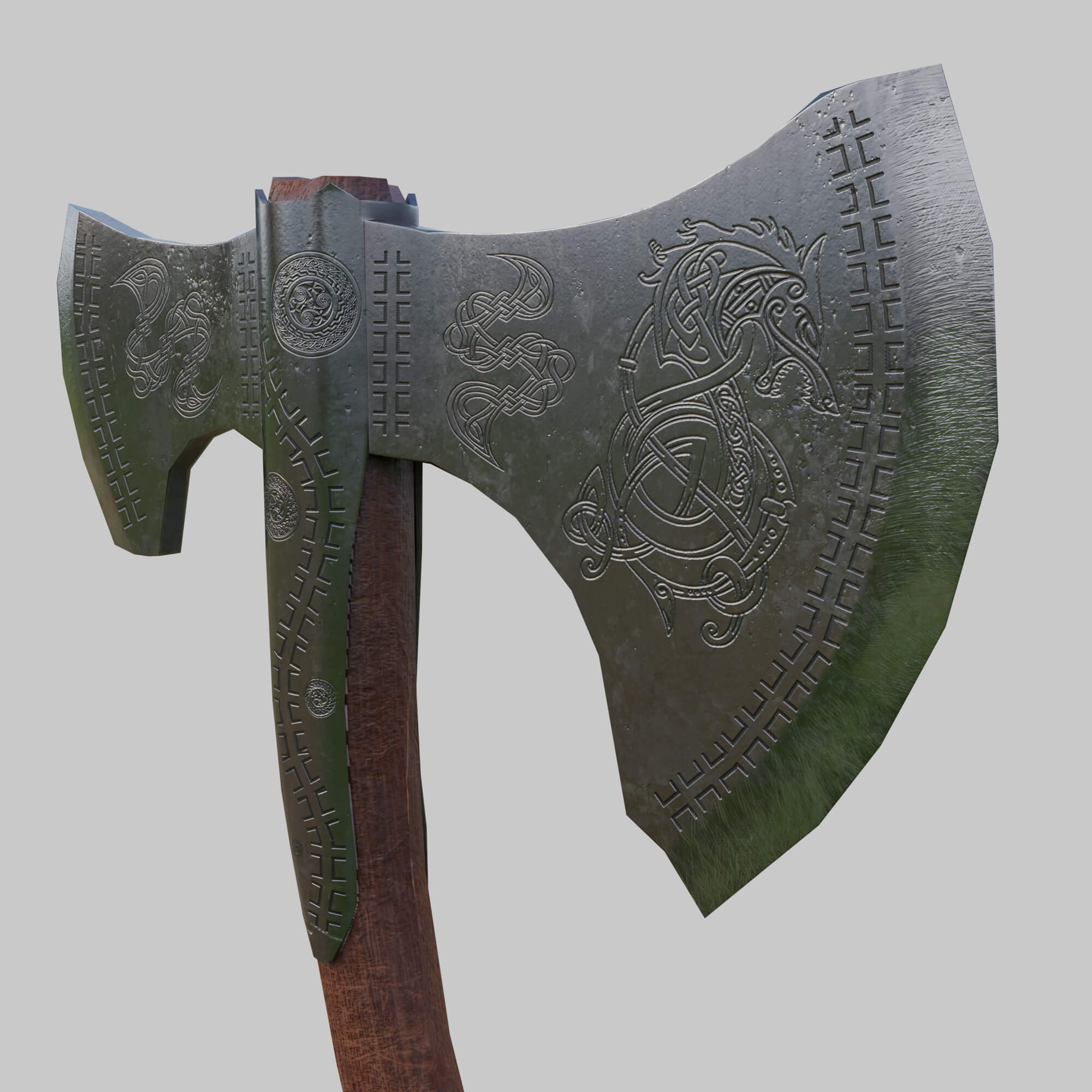 Viking Steel Ax - 3D Model by Simple3D