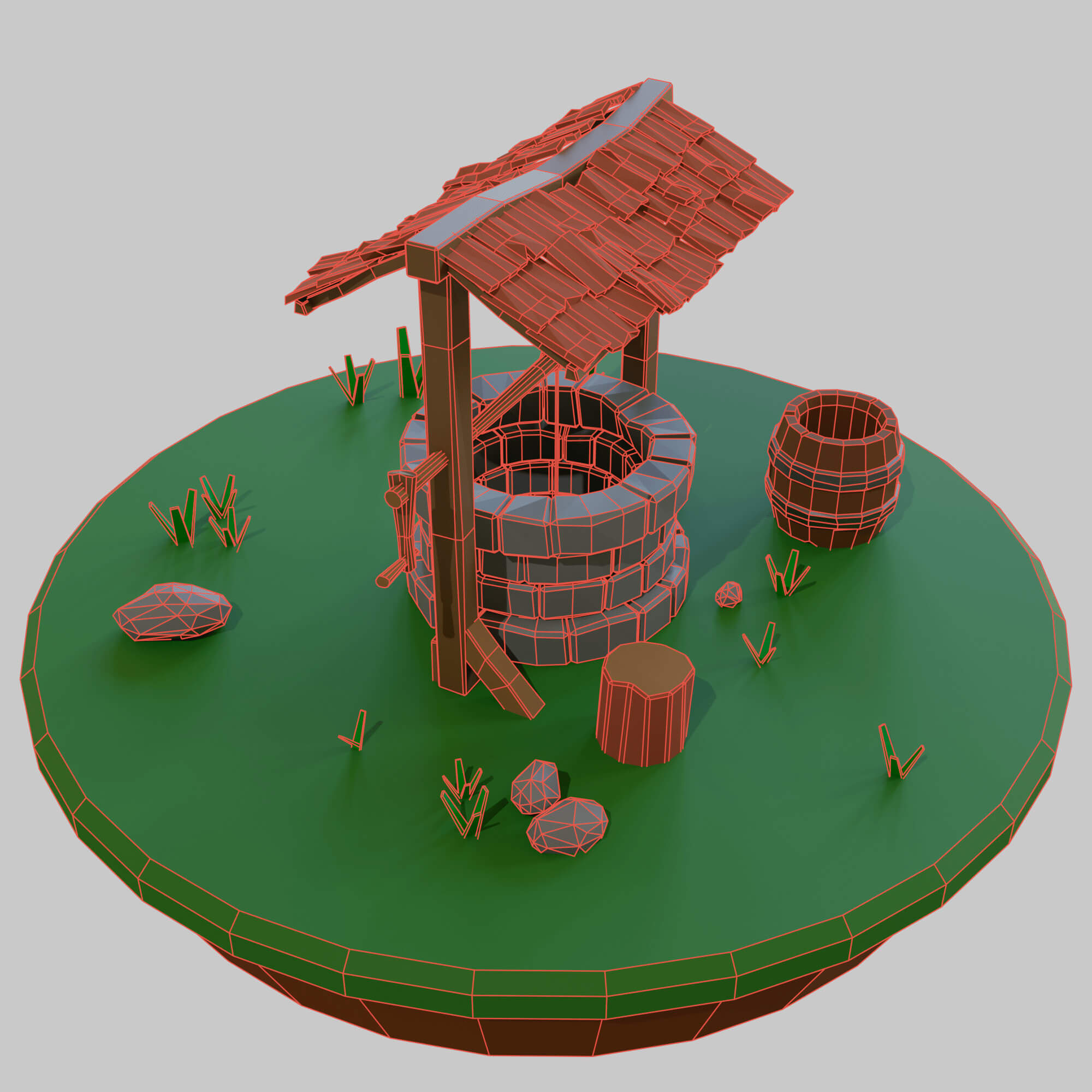 Well Scene - Free 3D Model by Simple3D