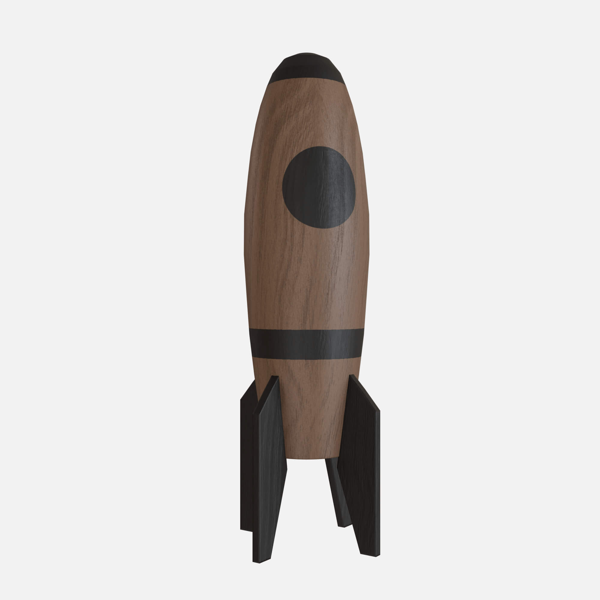 Wood Toy Rocket - 3D Model by Simple3D