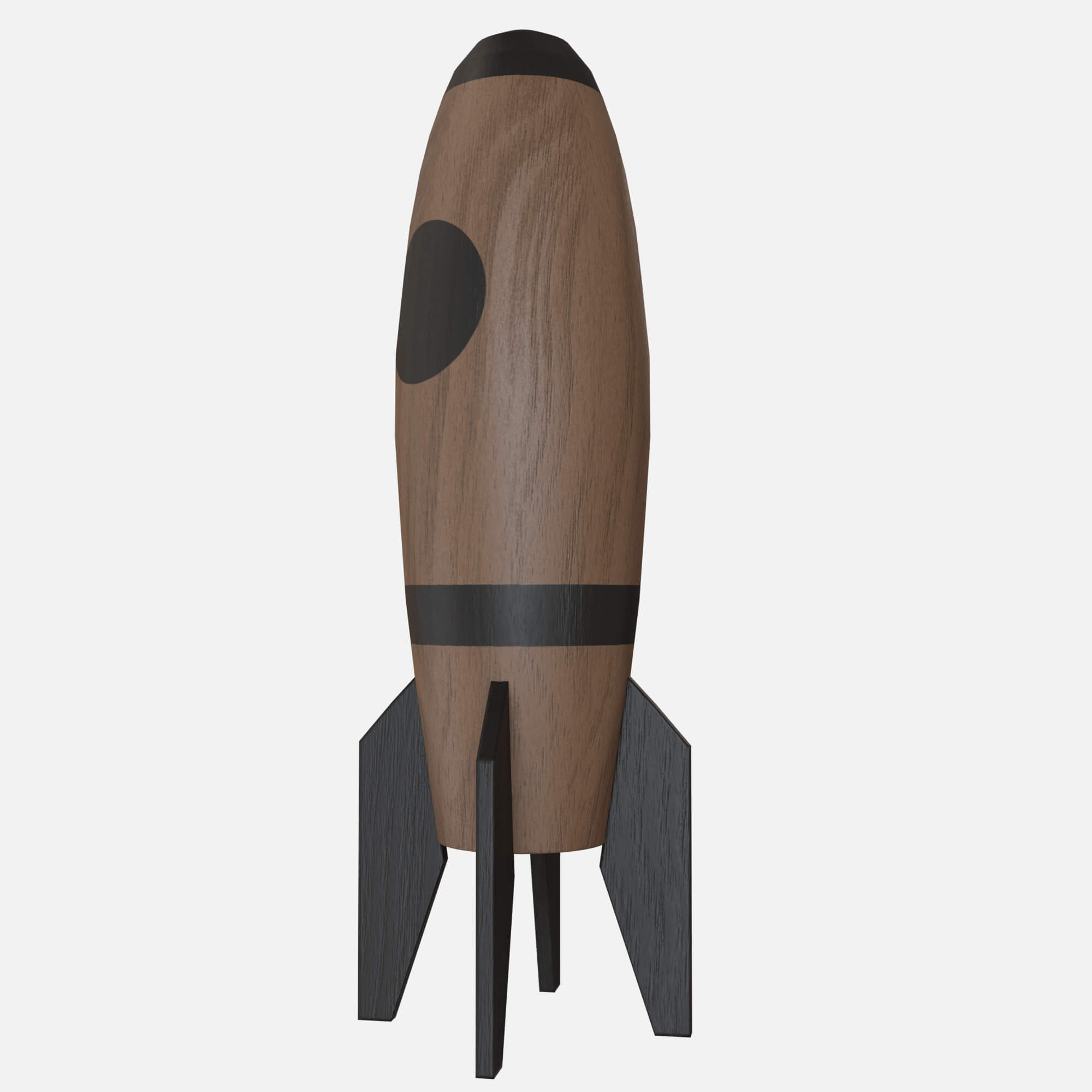 Wood Toy Rocket - 3D Model by Simple3D