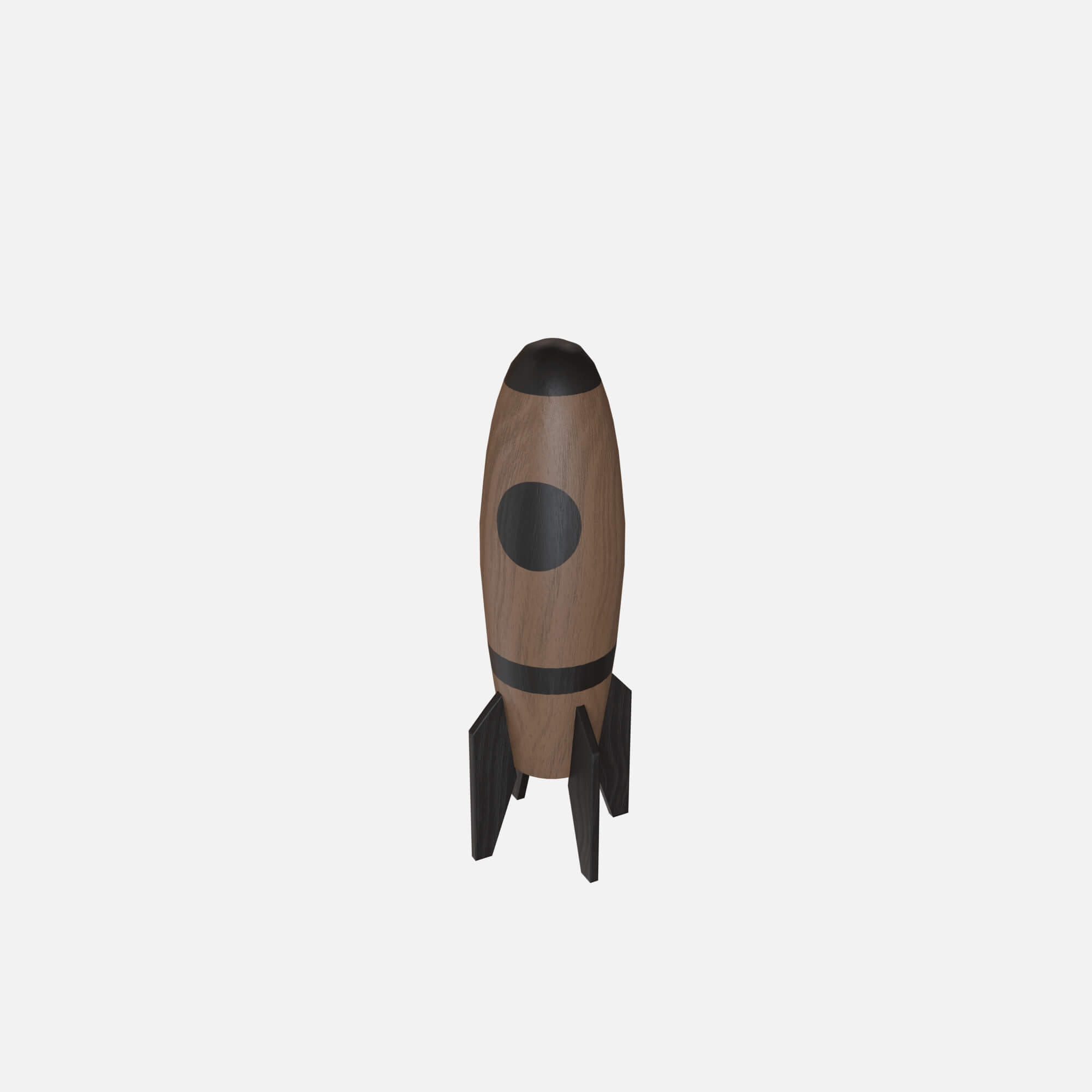 Wood Toy Rocket - 3D Model by Simple3D