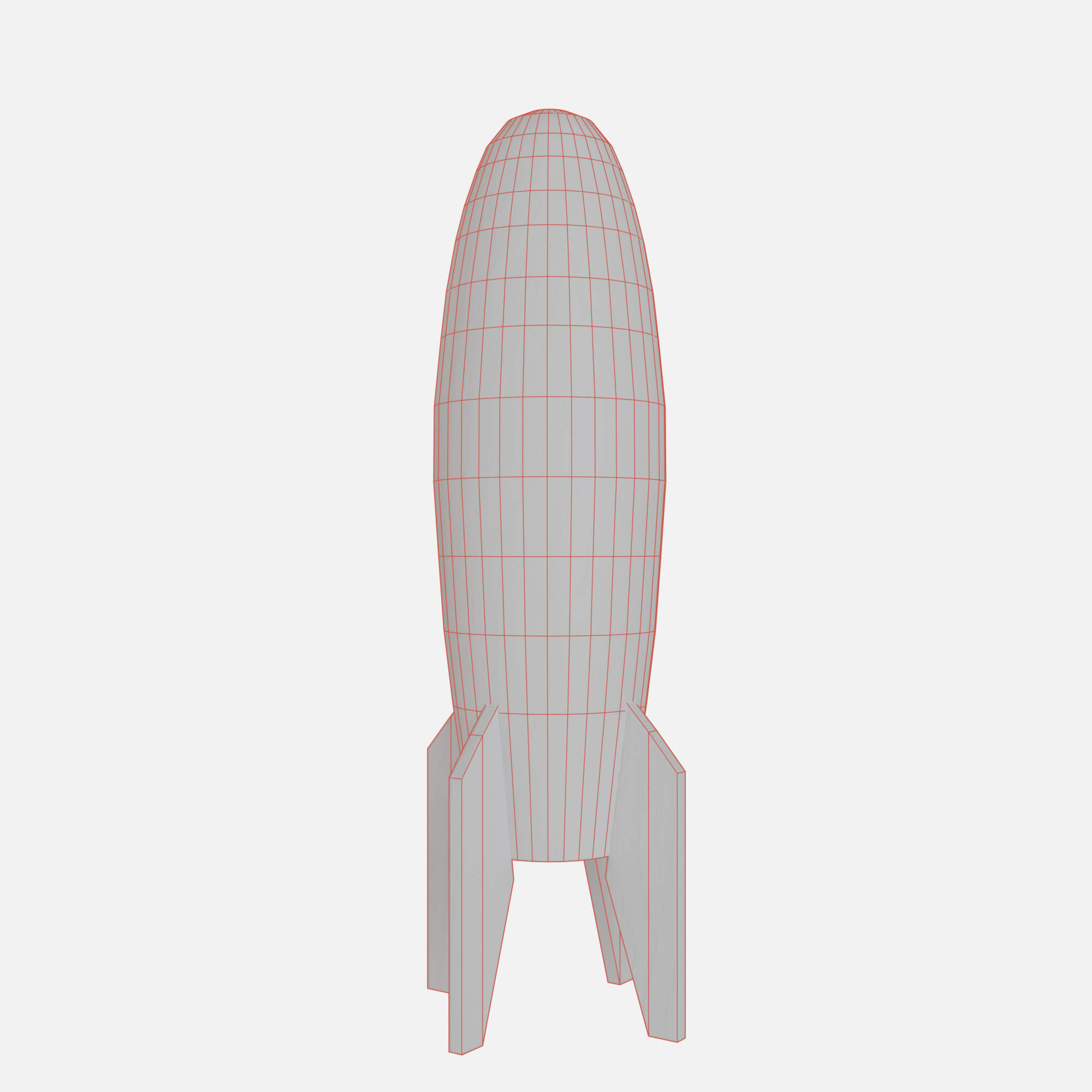 Wood Toy Rocket - 3D Model by Simple3D