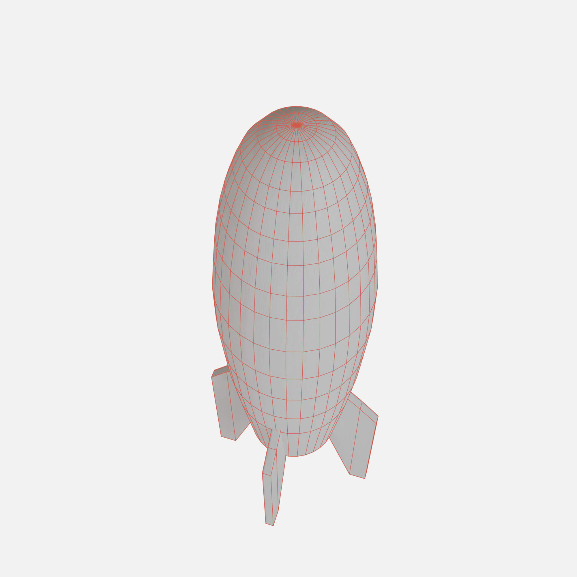 Wood Toy Rocket - 3D Model by Simple3D