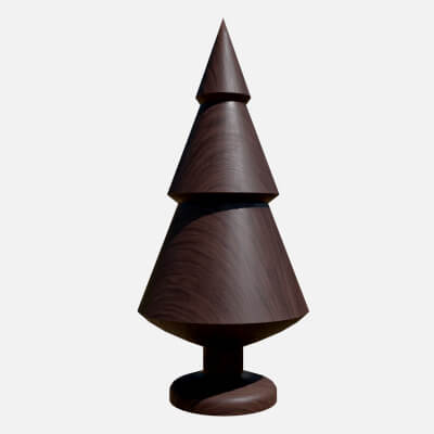 Wood Tree Decor 1 - 3D Model by Simple3D