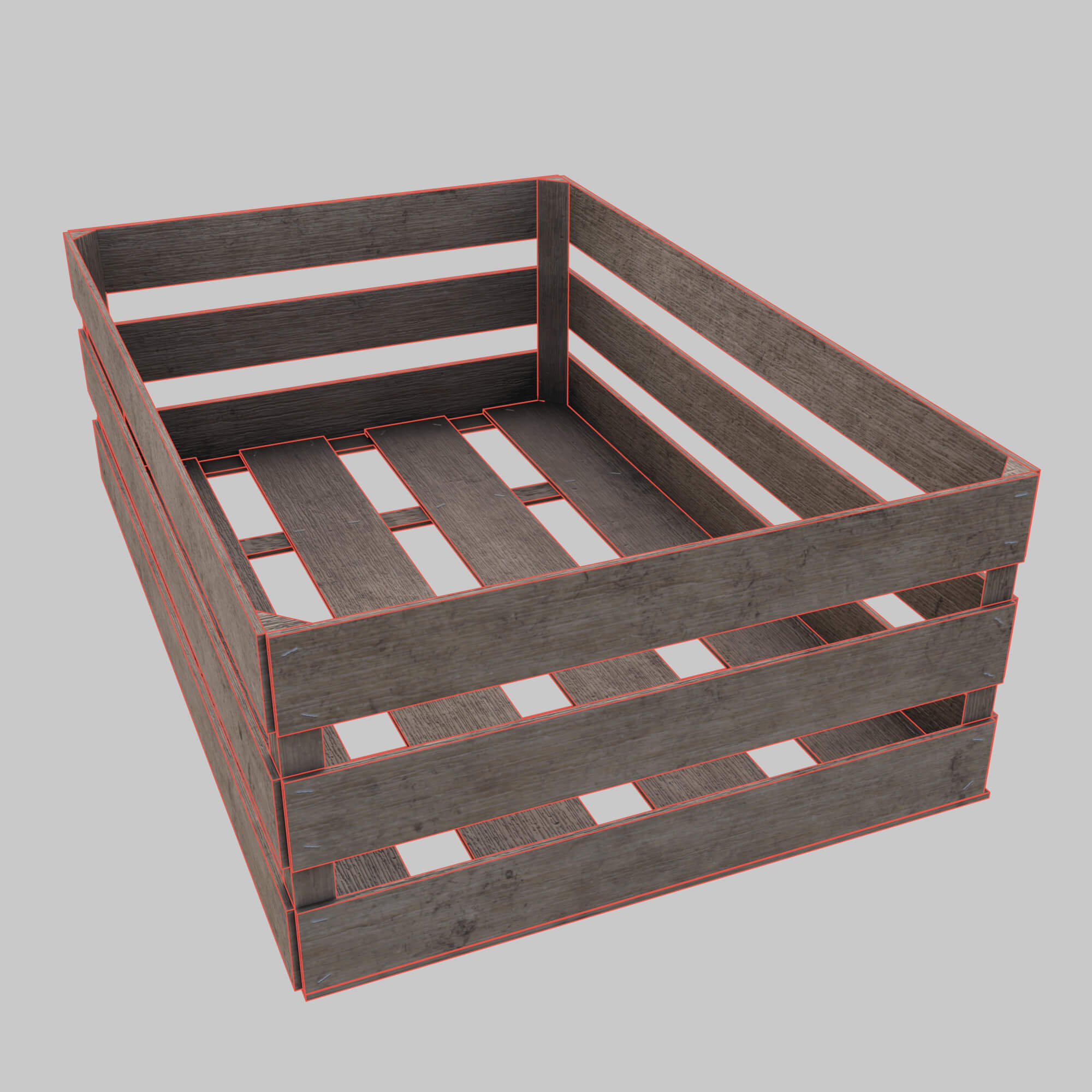 Wooden Box - 3D Model by Simple3D