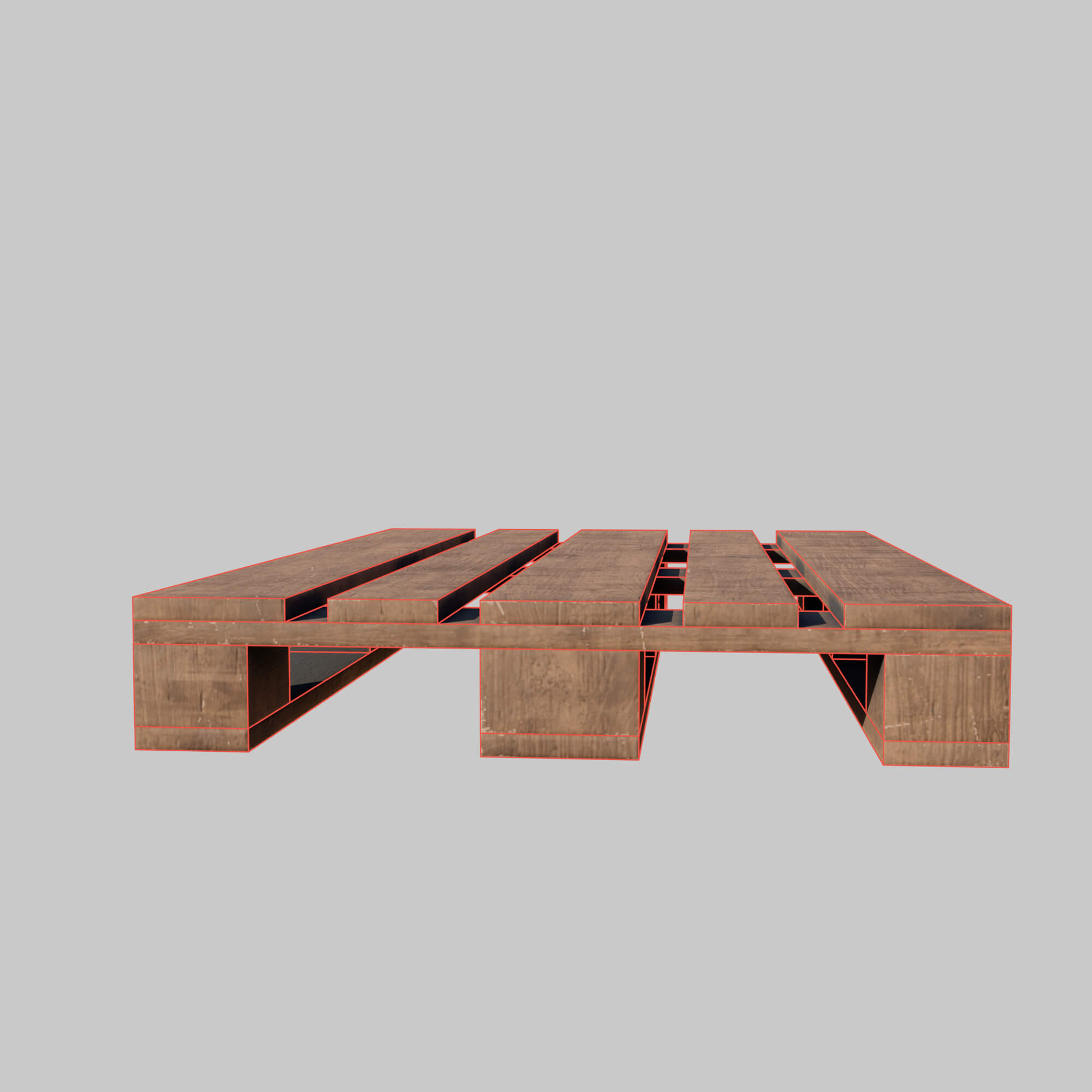 Wooden Pallet - 3D Model by Simple3D