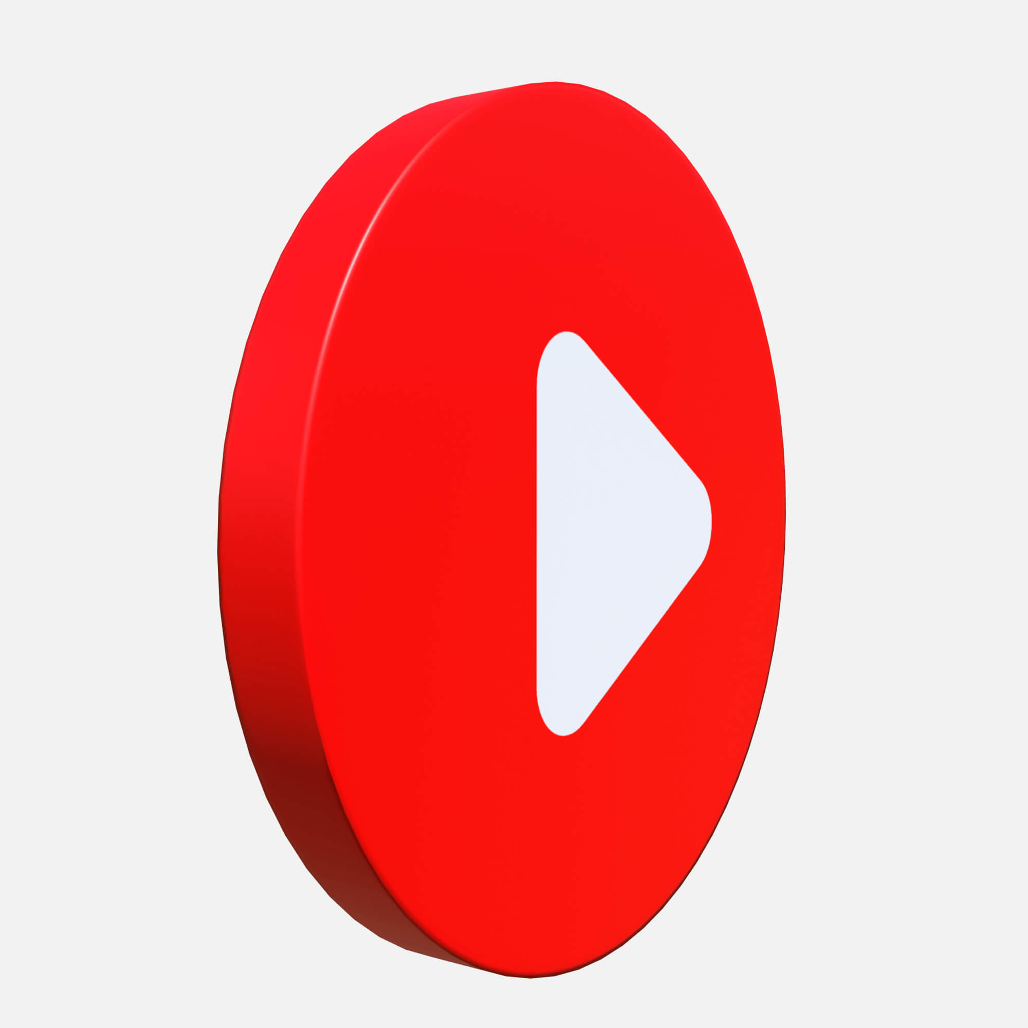 YouTube Logo Circle - 3D Model by Simple3D