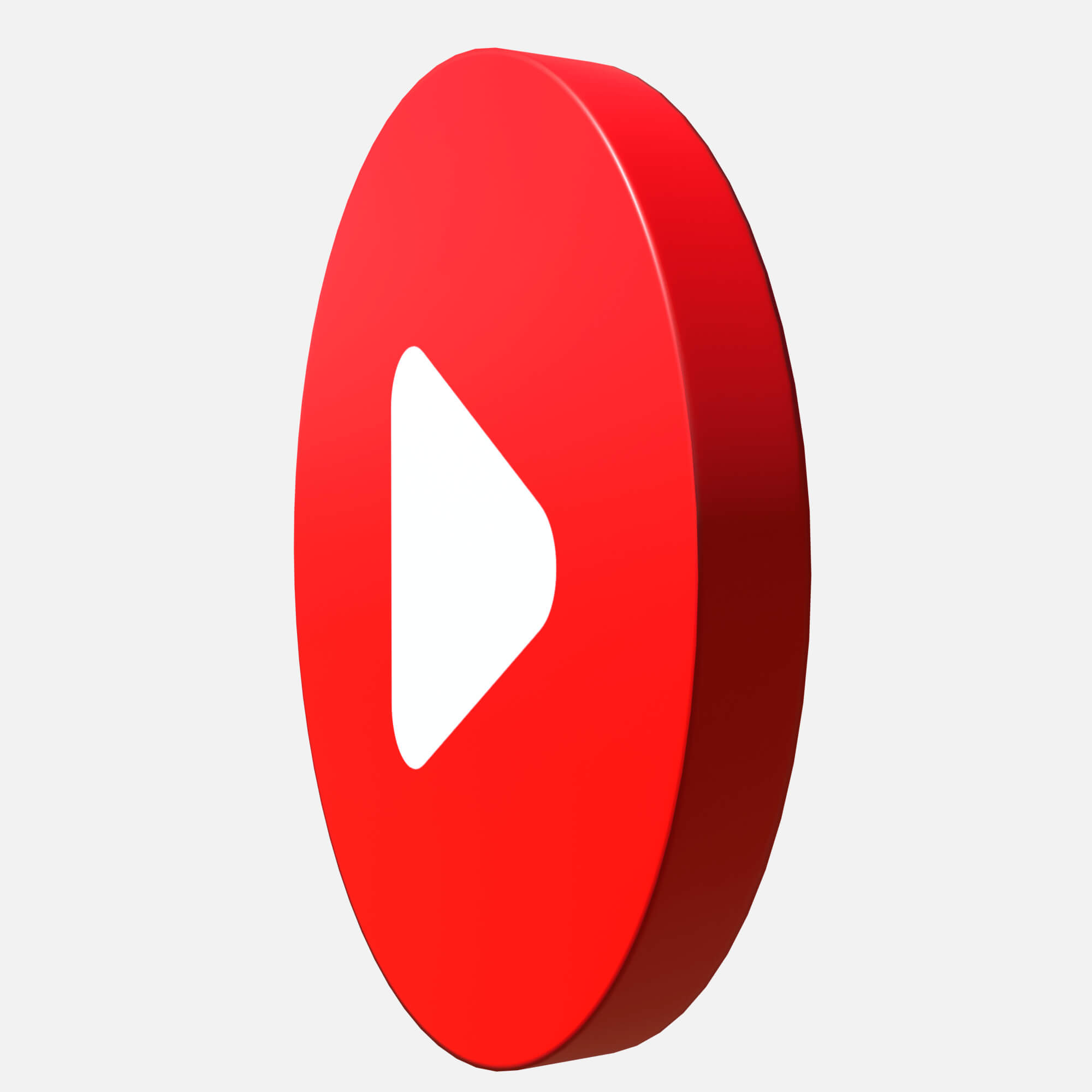 YouTube Logo Circle - 3D Model by Simple3D