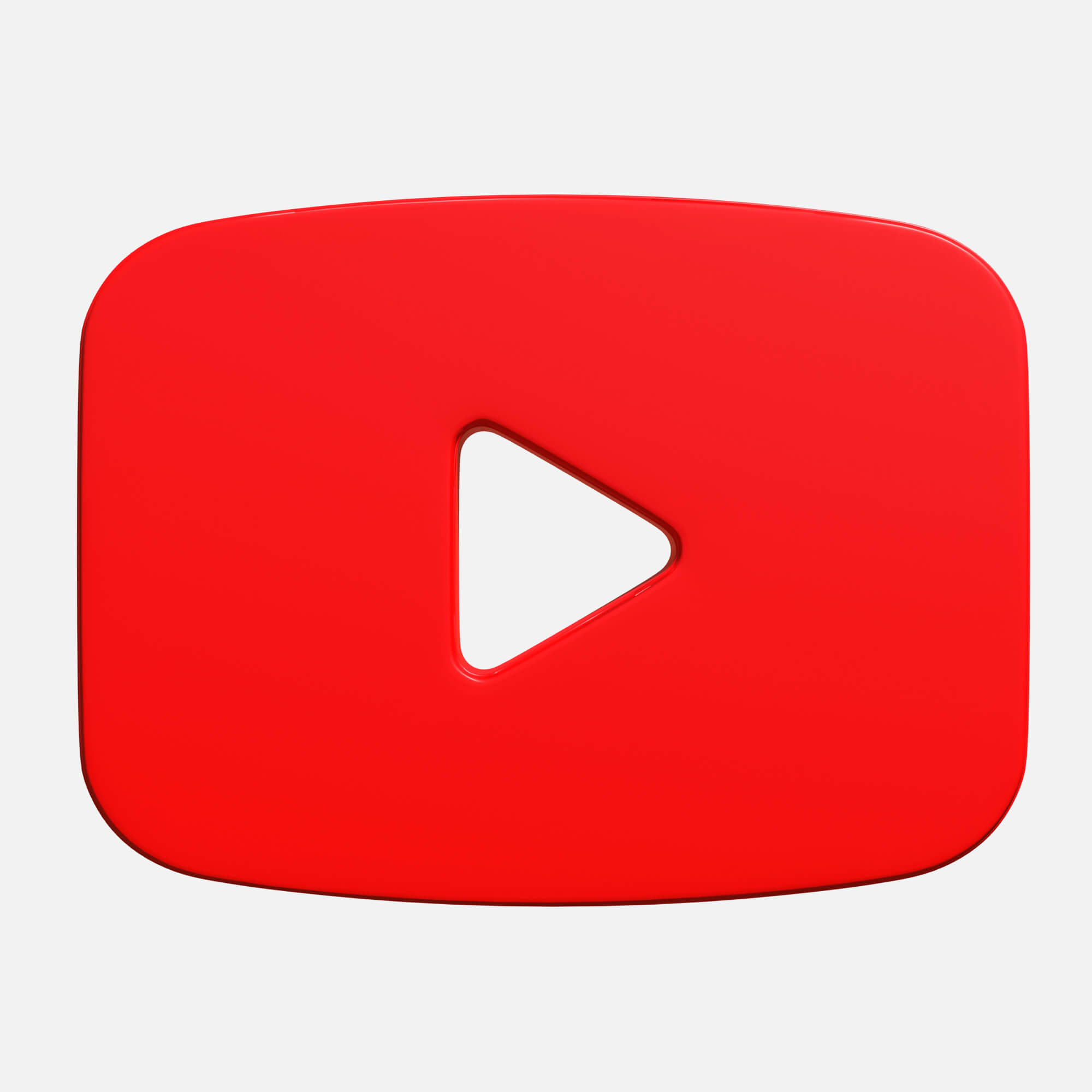 YouTube Logo Rectangle - 3D Model by Simple3D