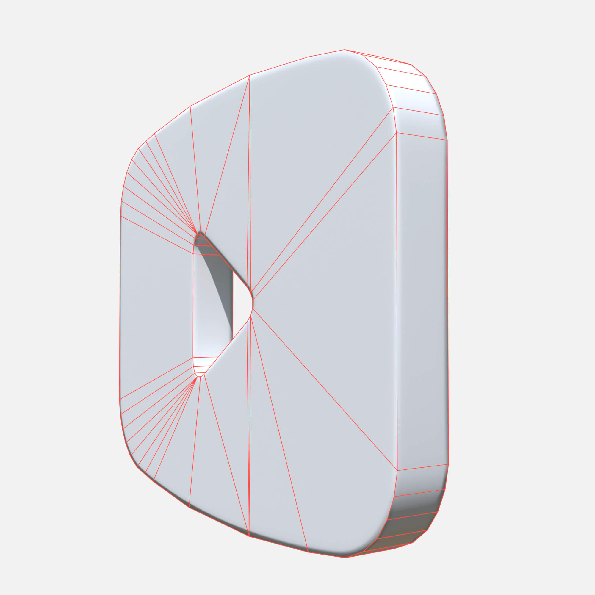 YouTube Logo Rectangle - 3D Model by Simple3D