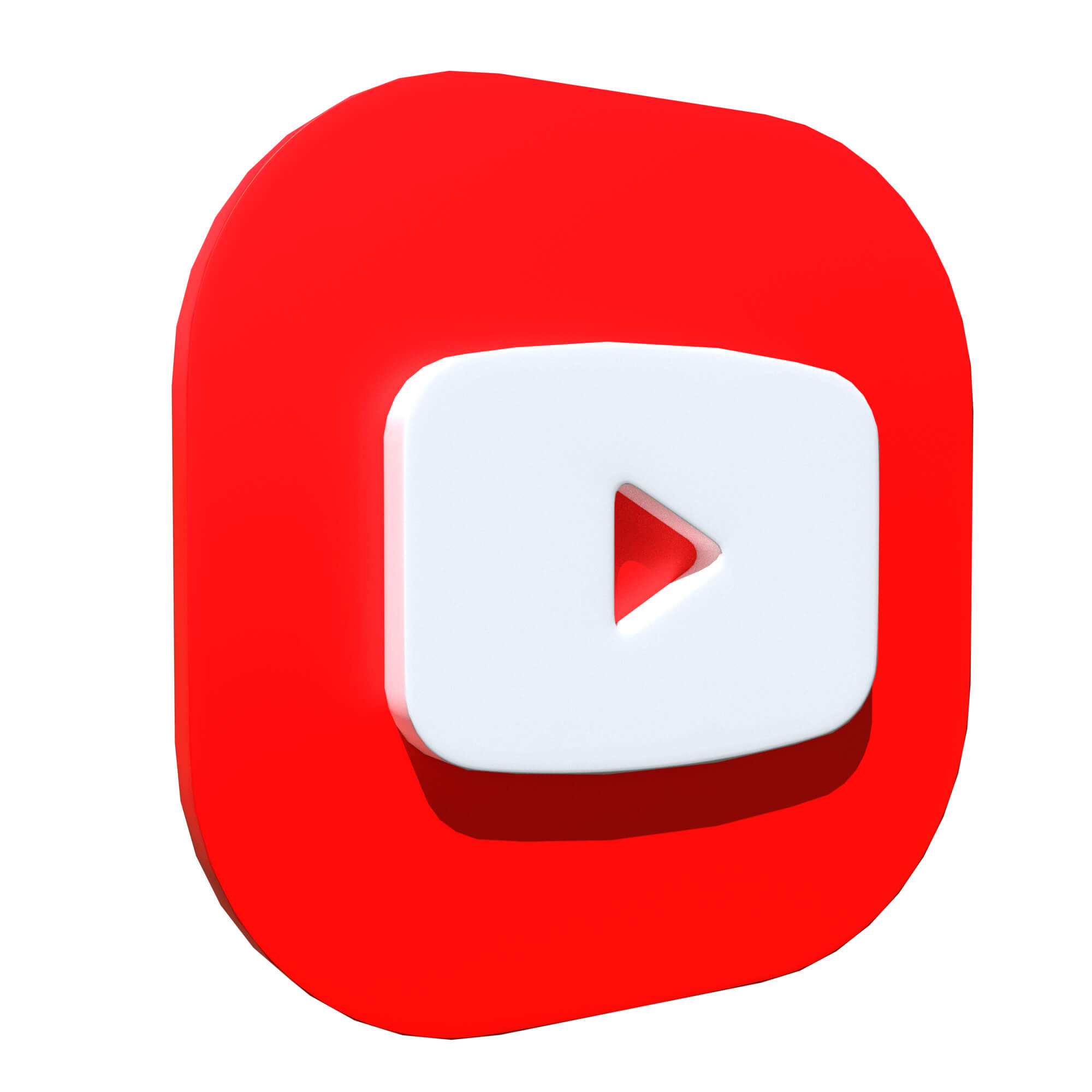 YouTube Logo Square Rounded 2 - 3D Model by Simple3D