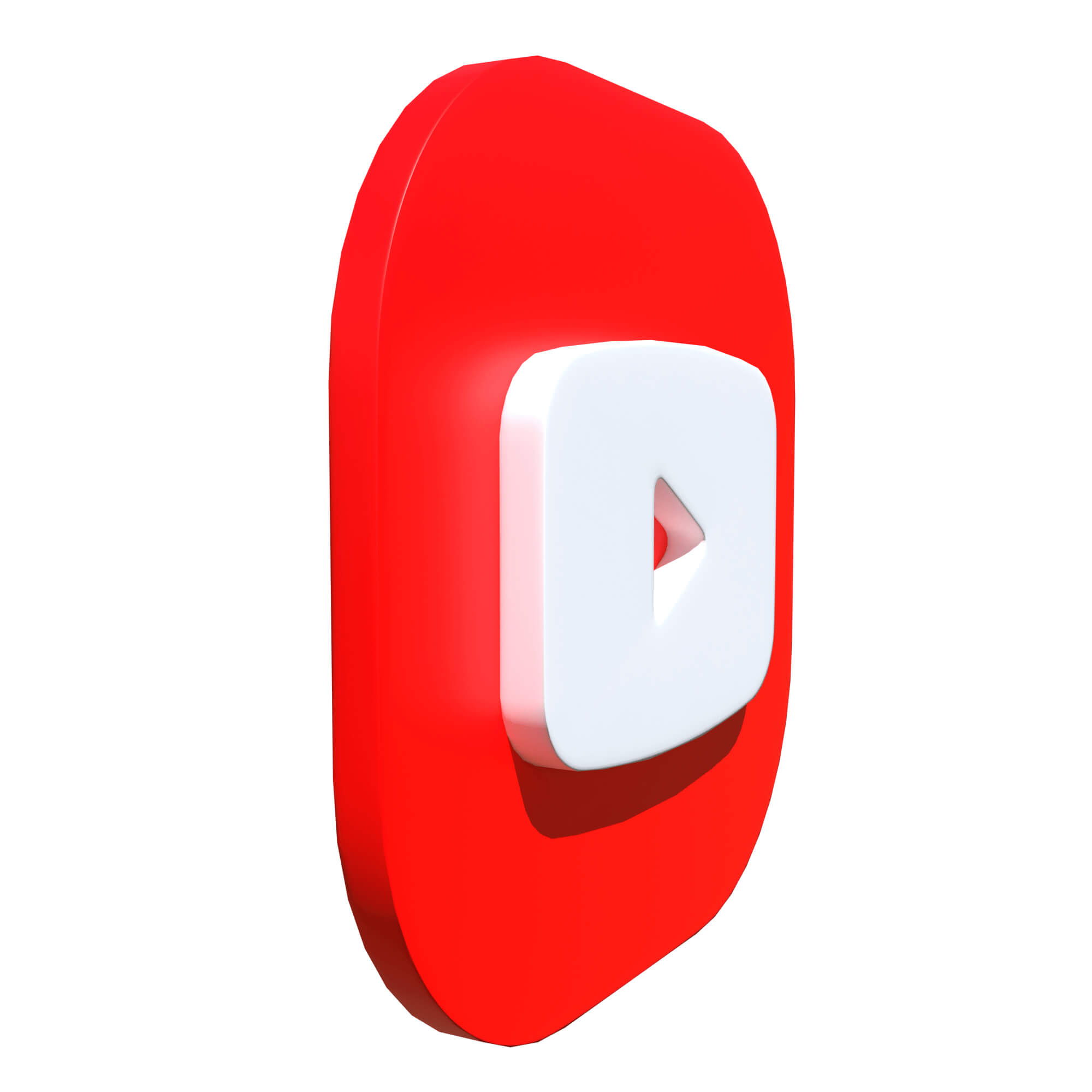 YouTube Logo Square Rounded 2 - 3D Model by Simple3D