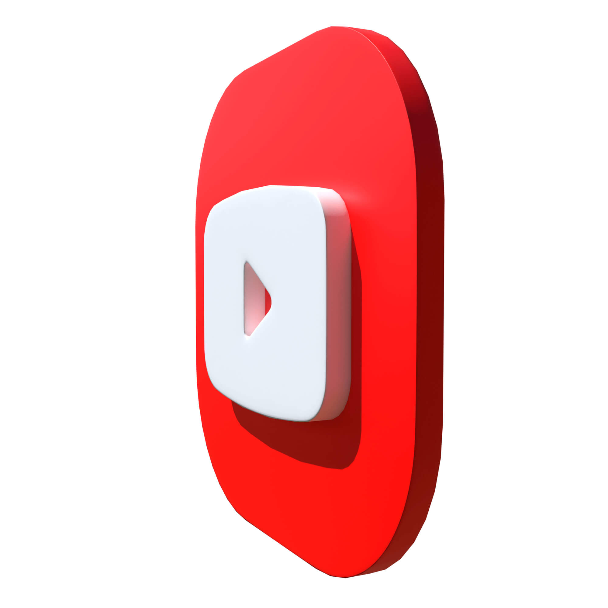 YouTube Logo Square Rounded 2 - 3D Model by Simple3D