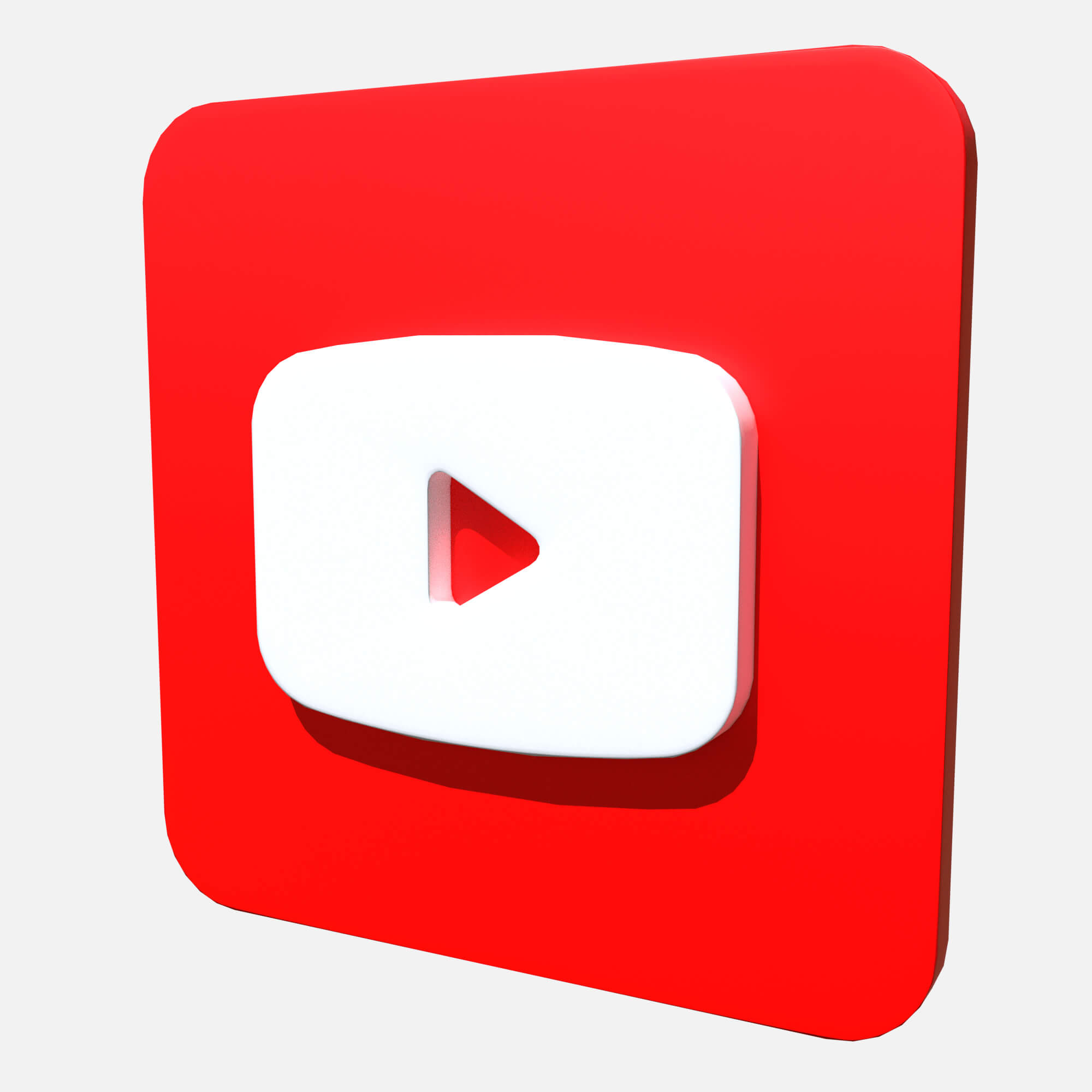 YouTube Logo Square Rounded - 3D Model by Simple3D
