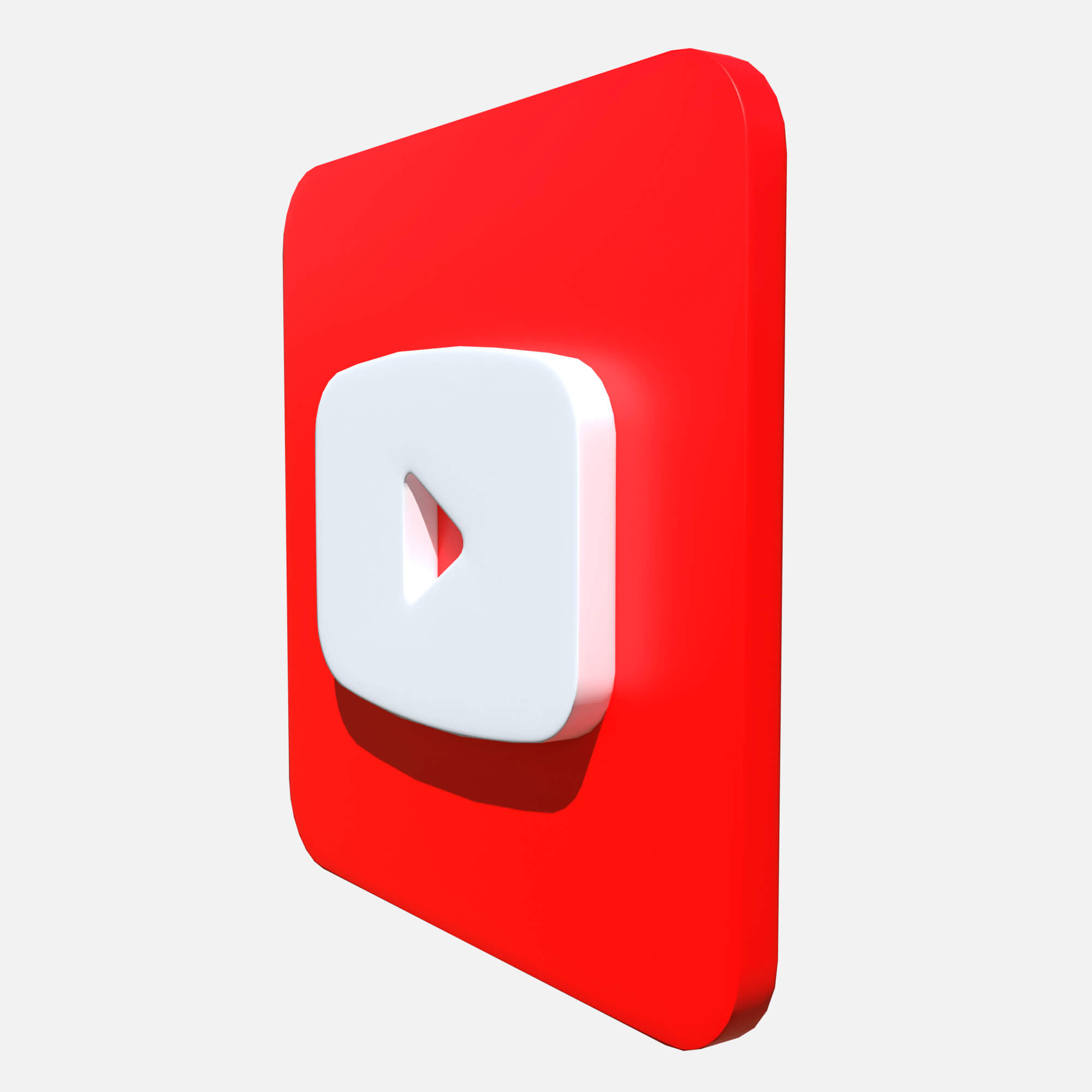 YouTube Logo Square Rounded - 3D Model by Simple3D