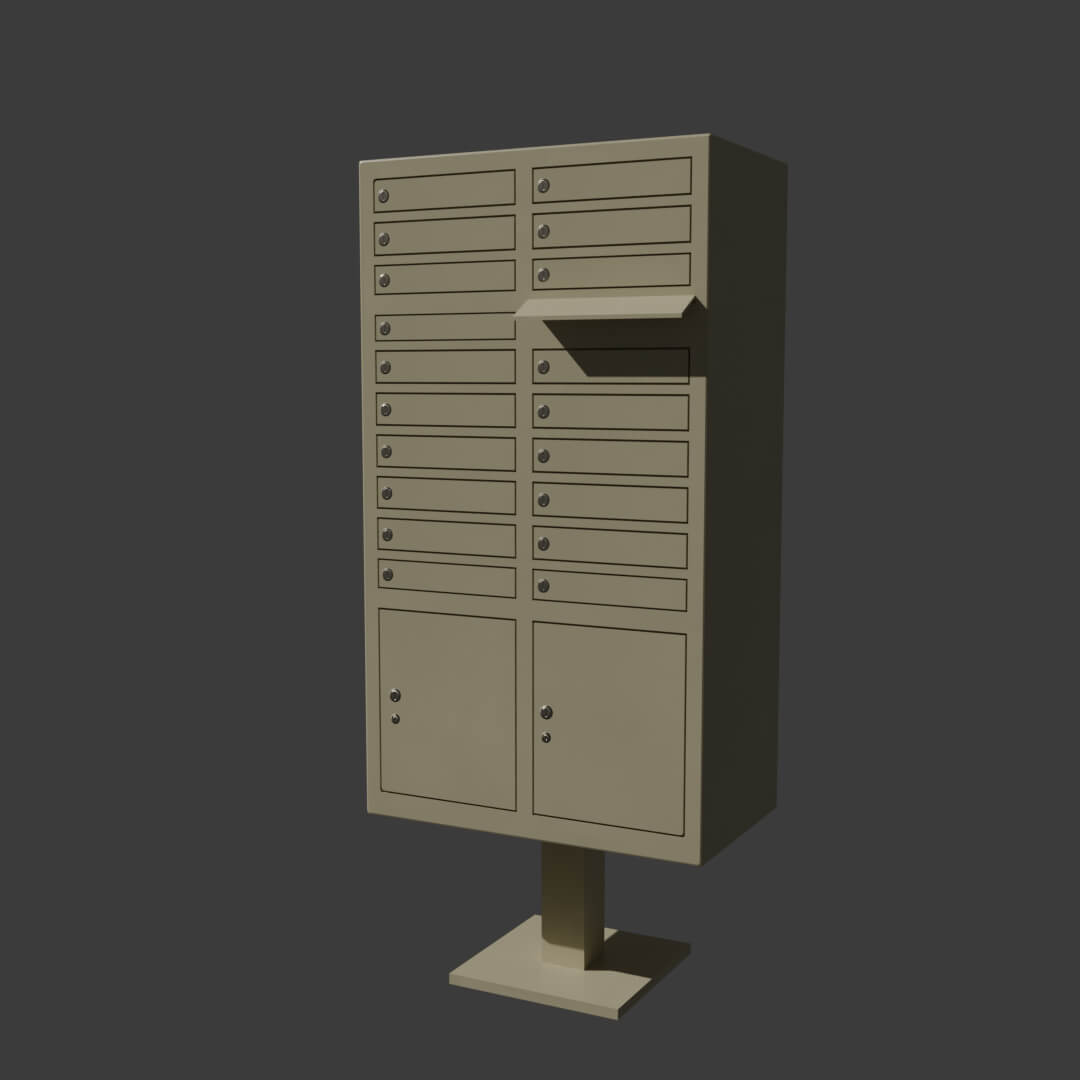 Urban Mailbox Unit - 3D Model by SinCityCyclops