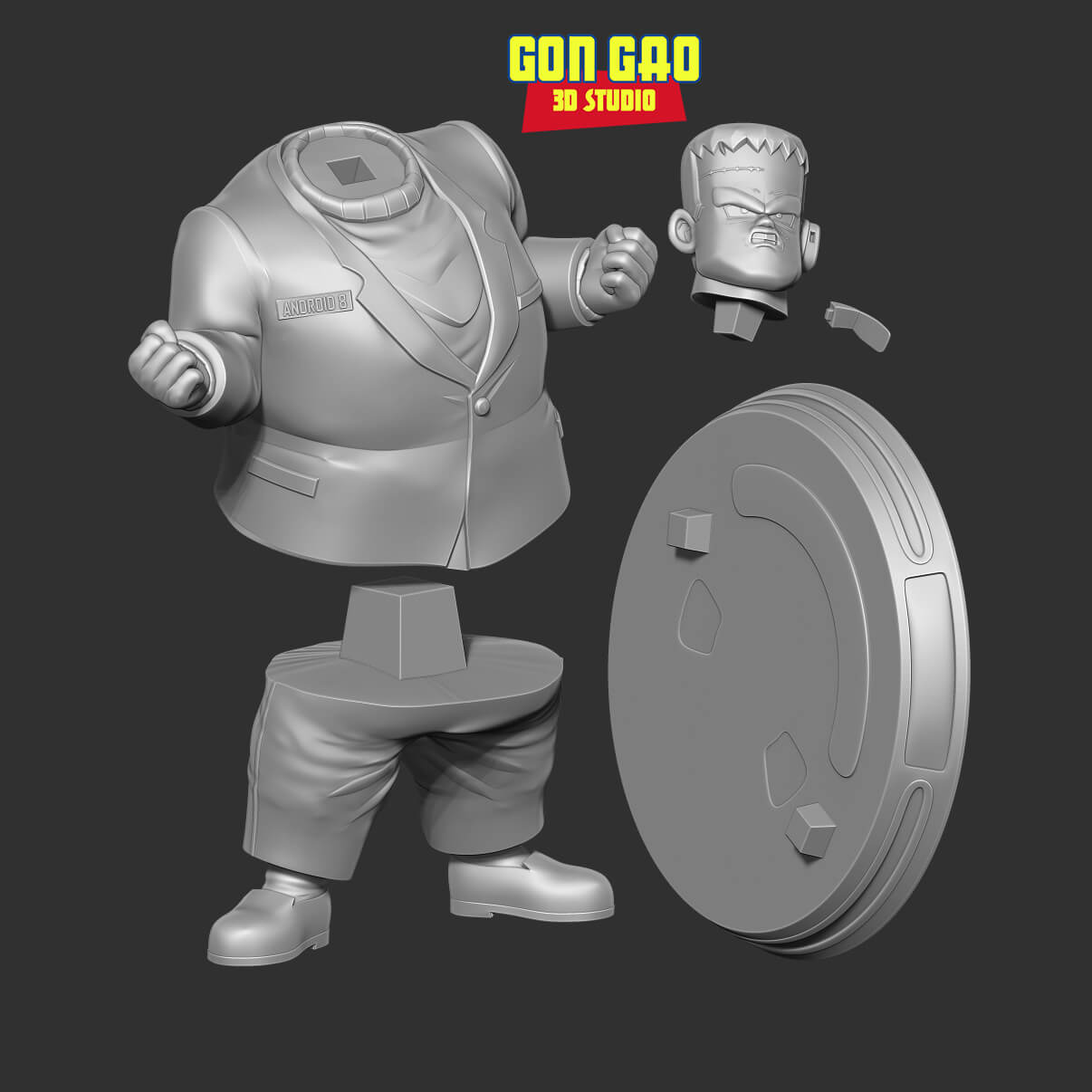 Android 8 - Dragon Ball Fanart 3D Model by Sinh Nguyen