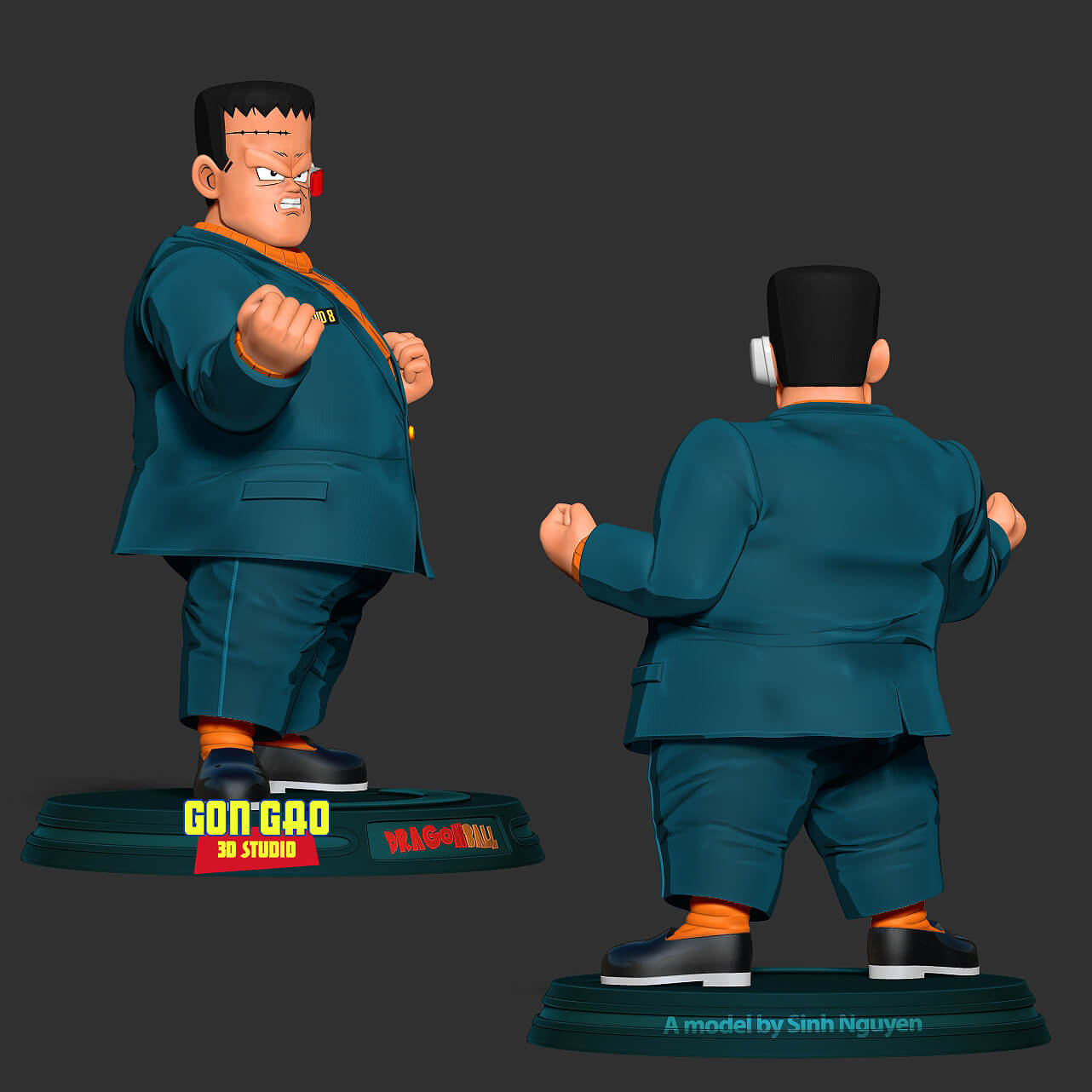 Android 8 - Dragon Ball Fanart 3D Model by Sinh Nguyen