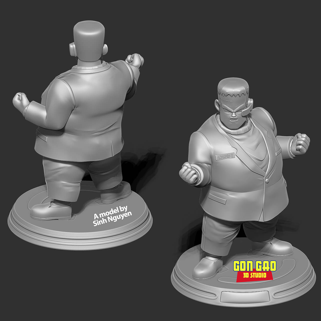 Android 8 - Dragon Ball Fanart 3D Model by Sinh Nguyen