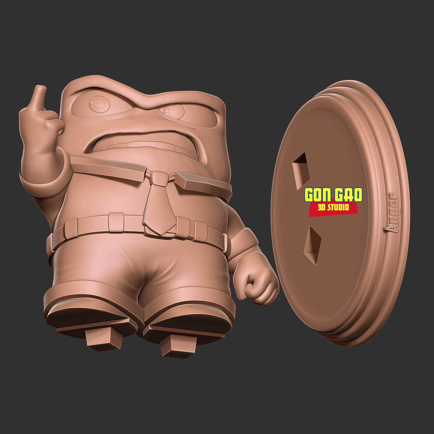 Anger - Inside Out 2 Fanart 3D Model by Sinh Nguyen