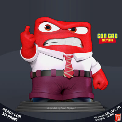 Anger - Inside Out 2 Fanart 3D Model by Sinh Nguyen