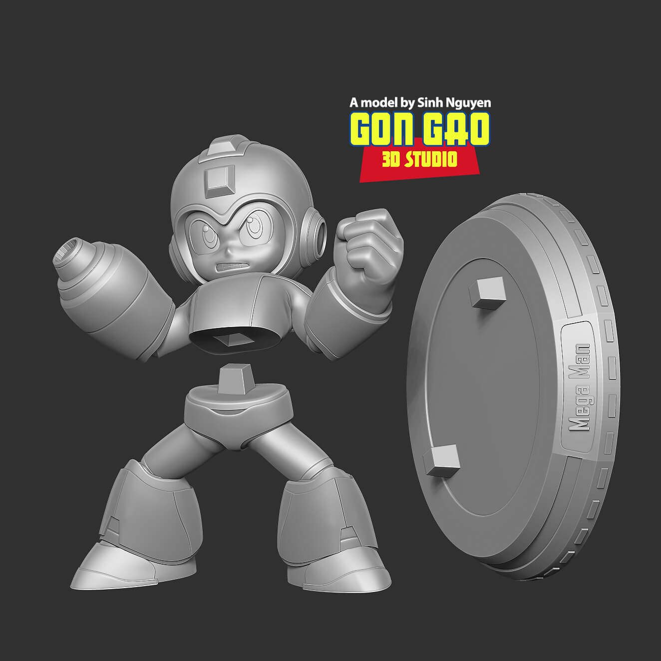 Angry Mega Man - 3D Model by Sinh Nguyen