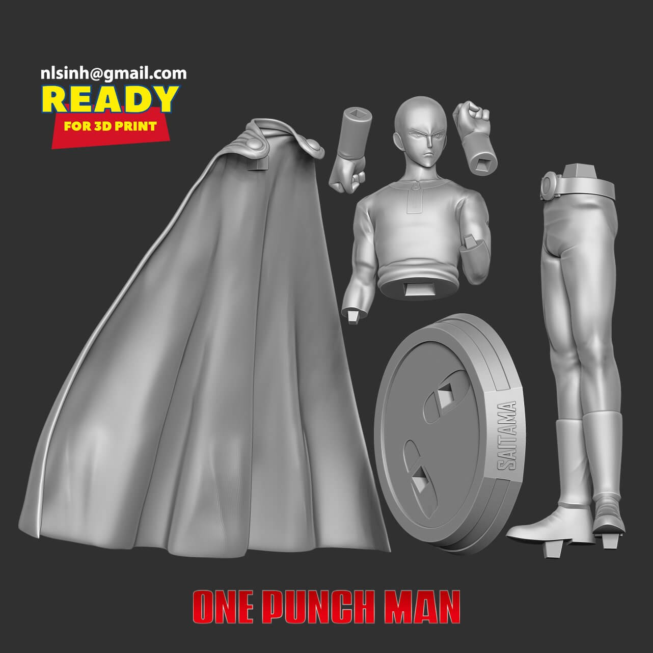 Angry Saitama - 3D Model by Sinh Nguyen