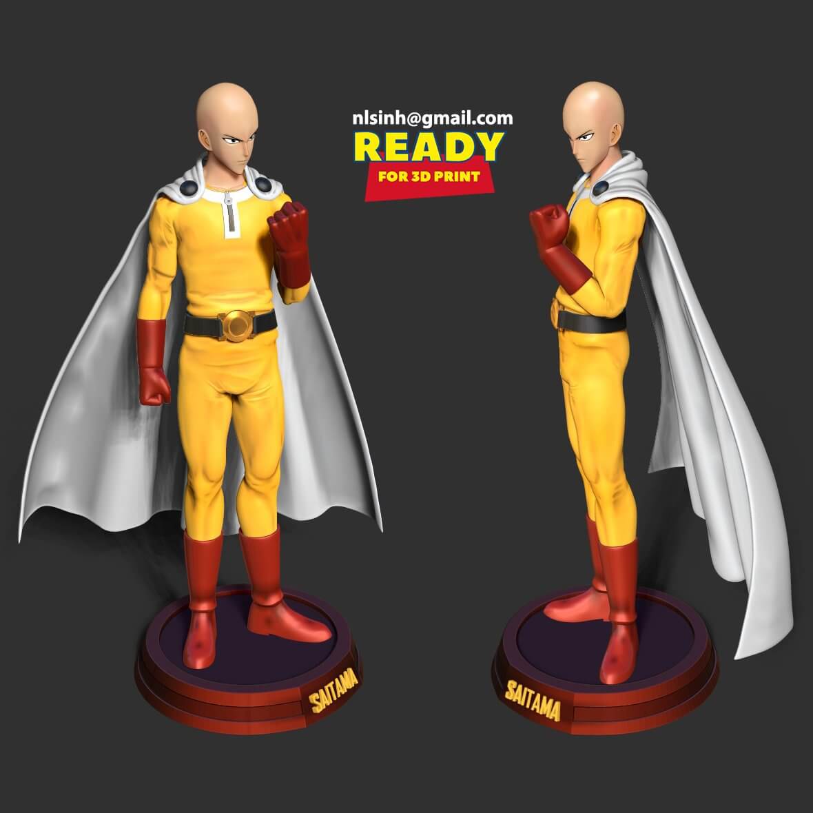Angry Saitama - 3D Model by Sinh Nguyen