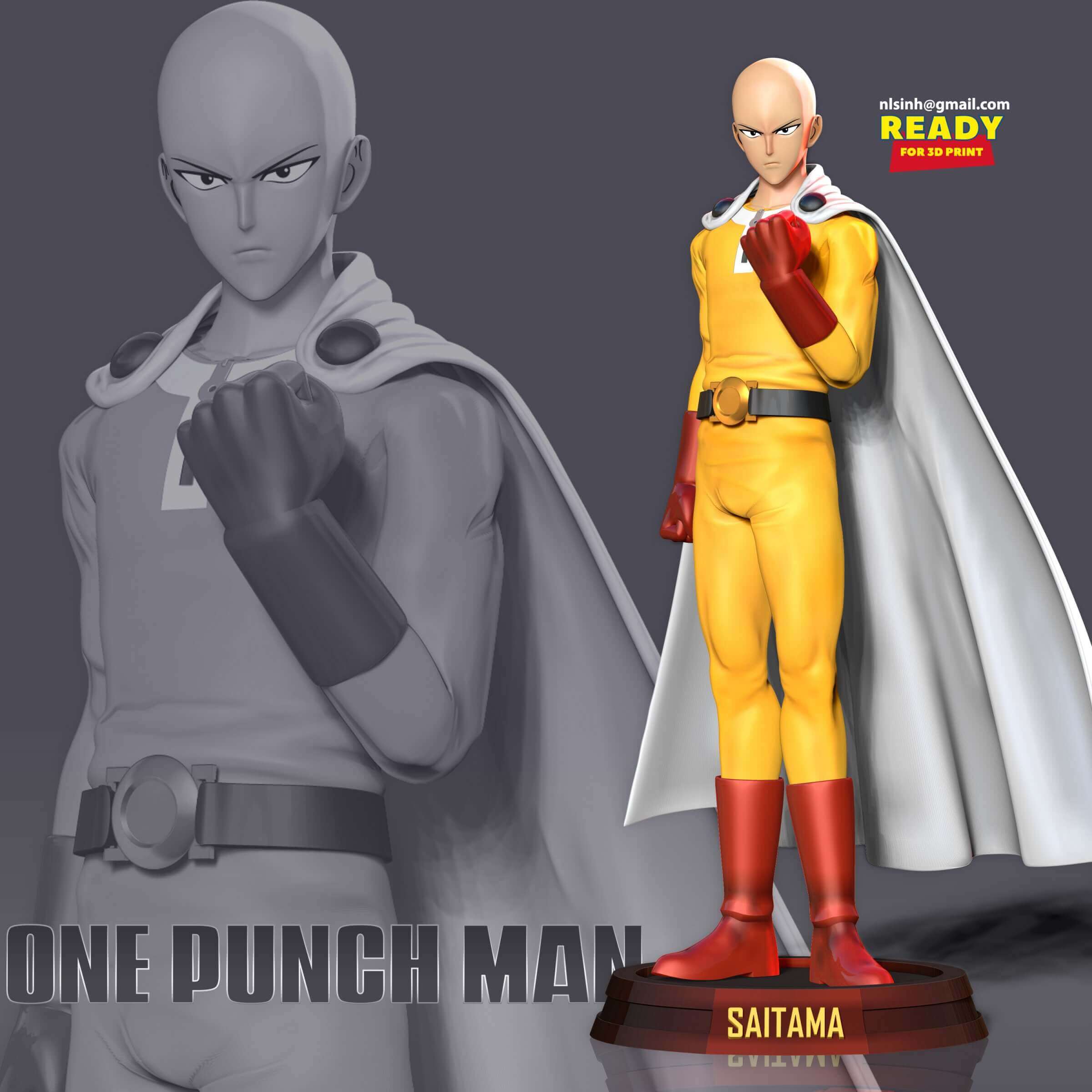 Angry Saitama - 3D Model by Sinh Nguyen