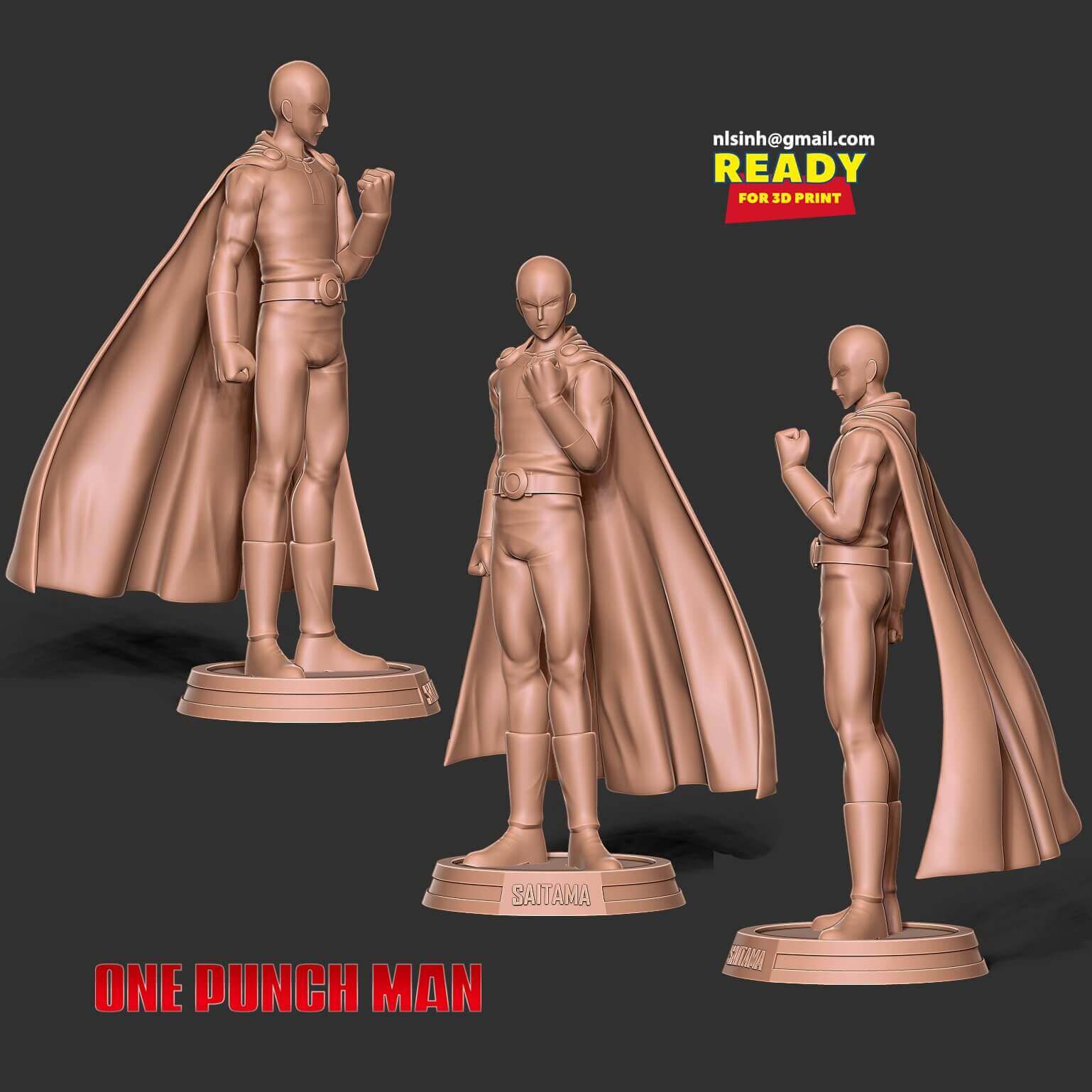 Angry Saitama - 3D Model by Sinh Nguyen