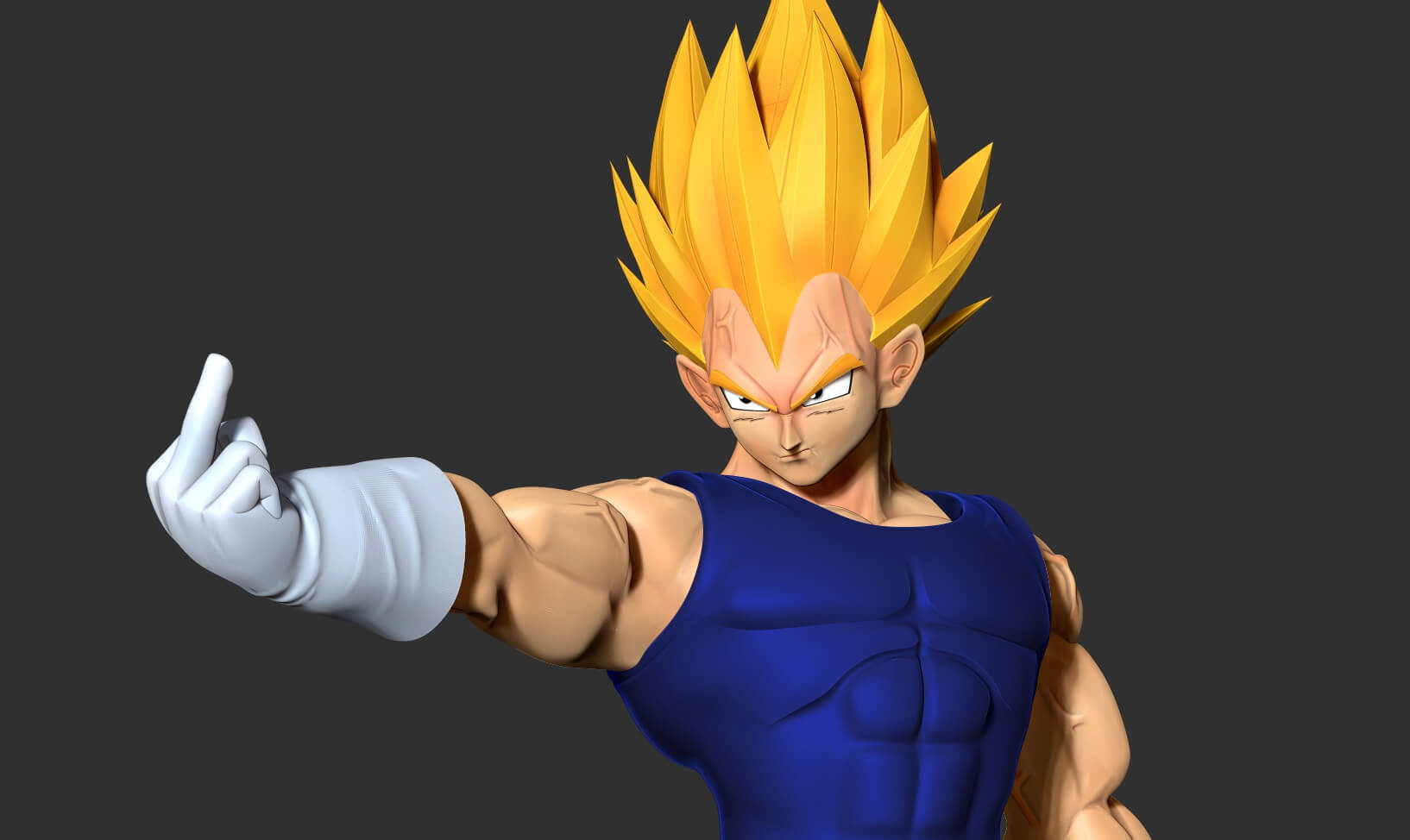 Angry Vegeta - 3D Model by Sinh Nguyen