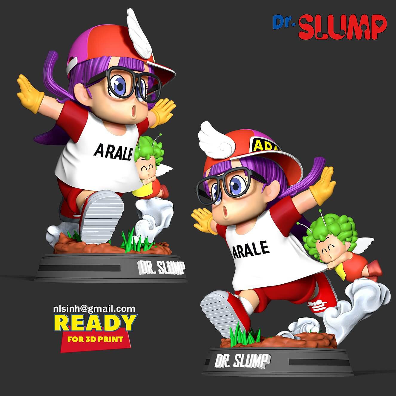 Arale and Gatchan - 3D Model by Sinh Nguyen
