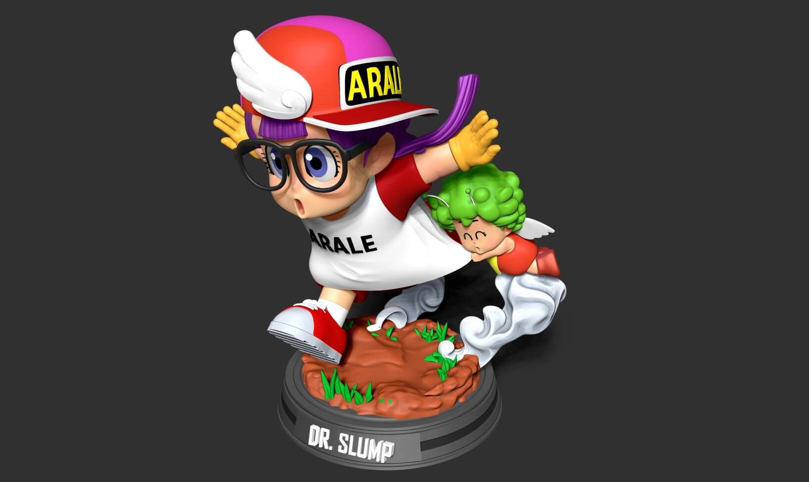 Arale and Gatchan - 3D Model by Sinh Nguyen