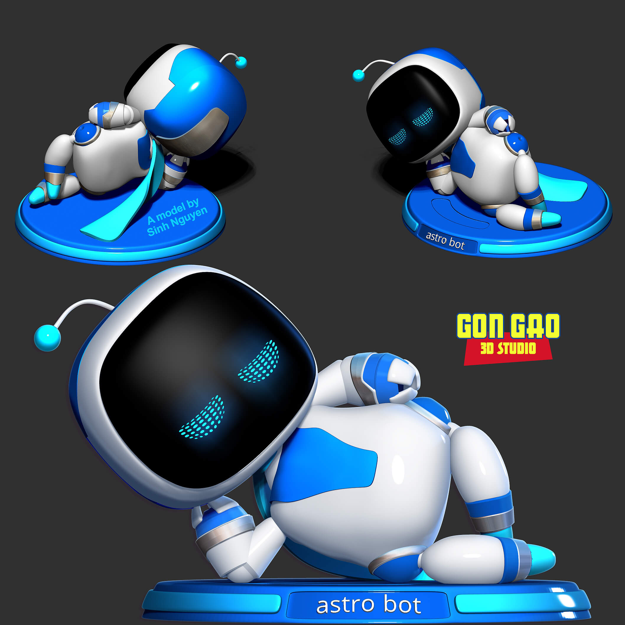 Astro Bot Fanart - 3D Model by Sinh Nguyen