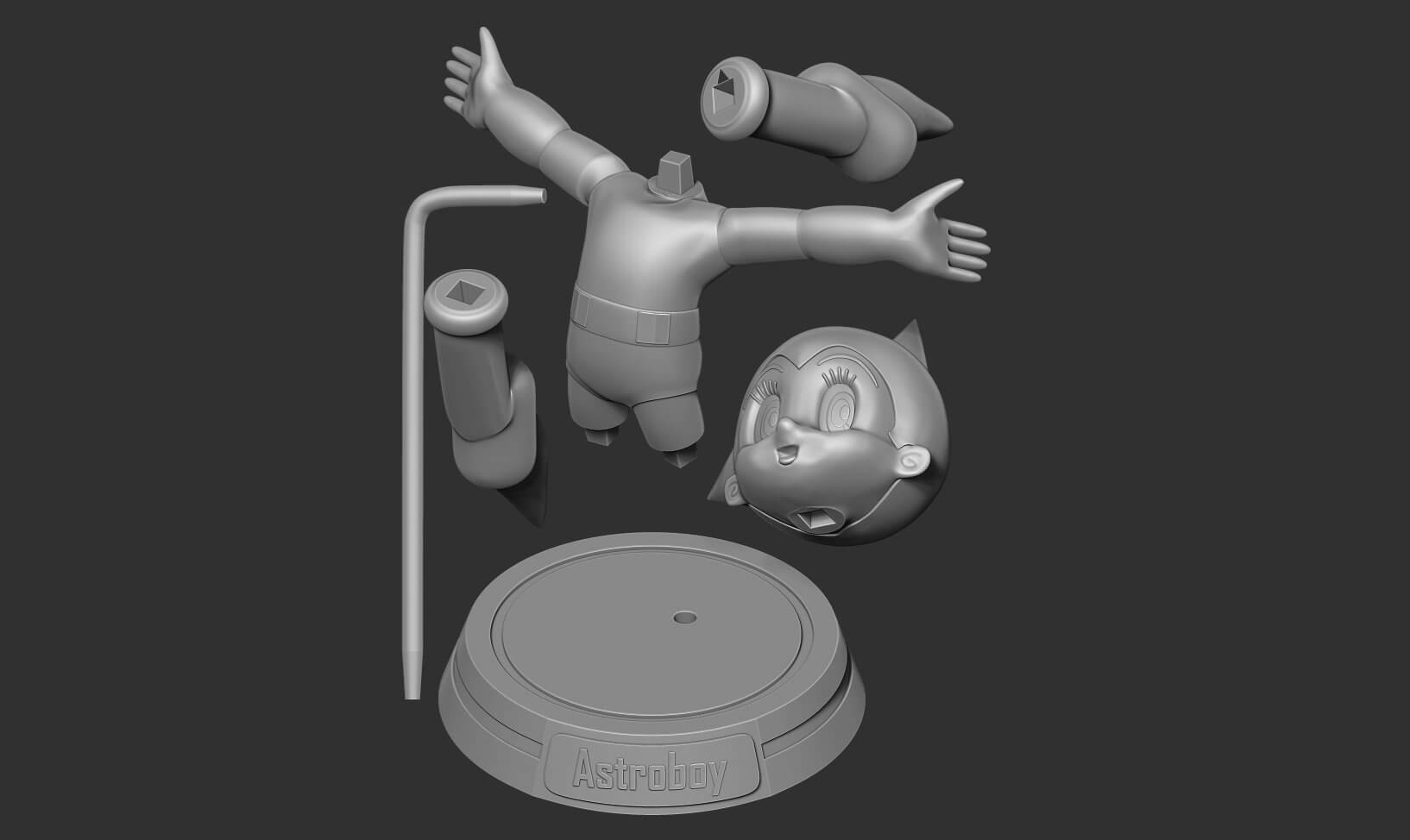 Astro Boy Want To Hug The World - 3D Model by Sinh Nguyen