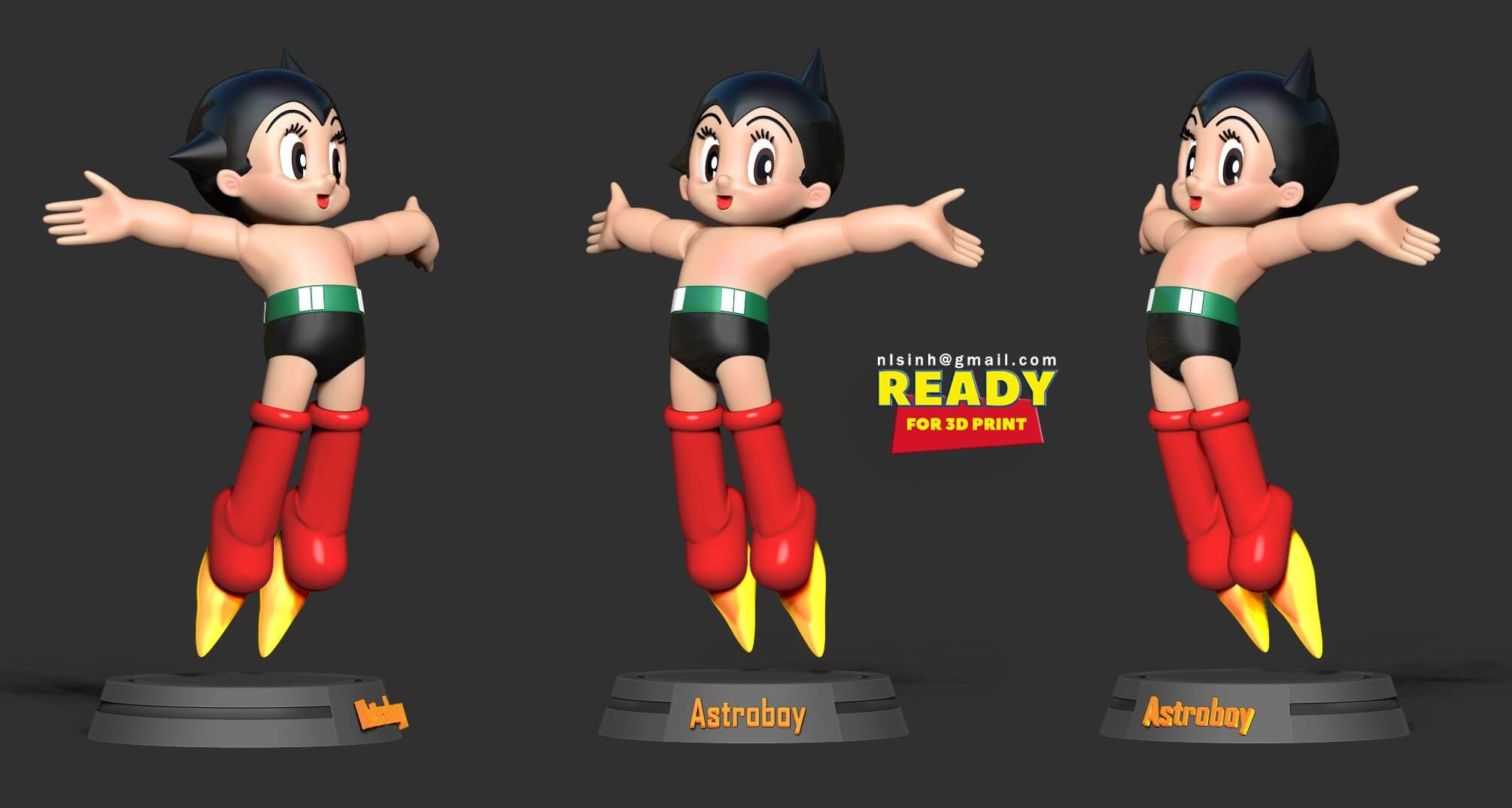 Astro Boy Want To Hug The World - 3D Model by Sinh Nguyen