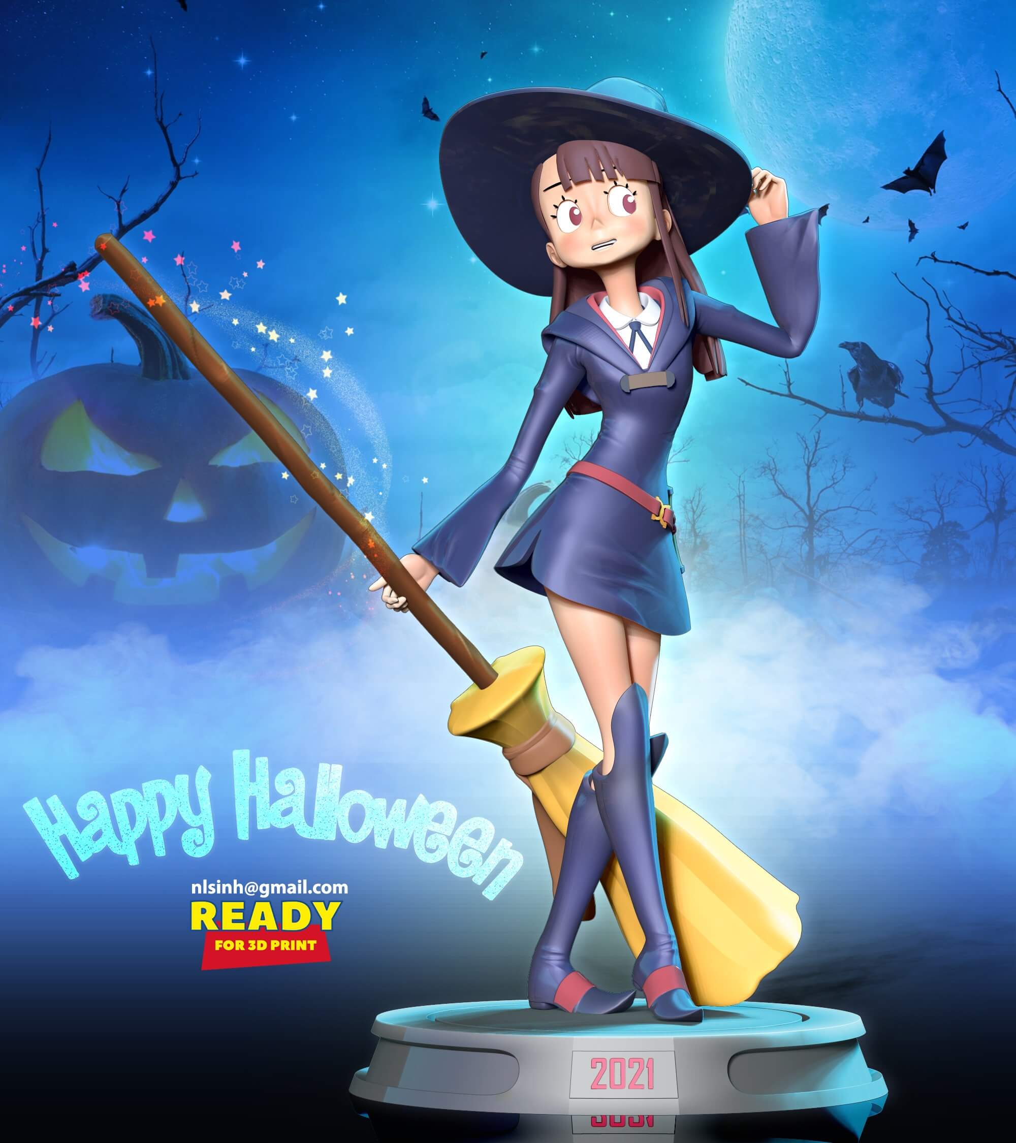 Atsuko Kagari - Akko 3D Model by Sinh Nguyen