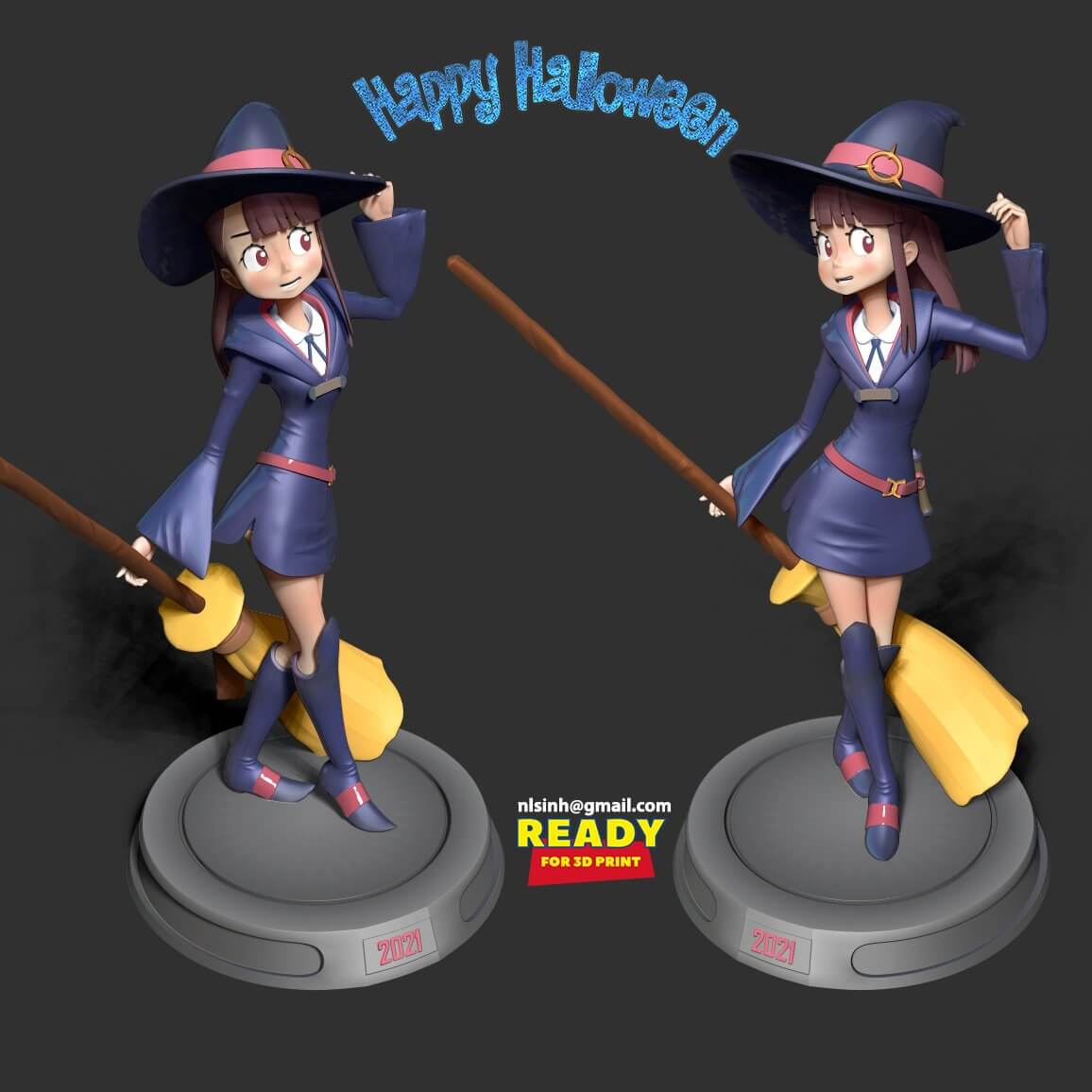 Atsuko Kagari - Akko 3D Model by Sinh Nguyen