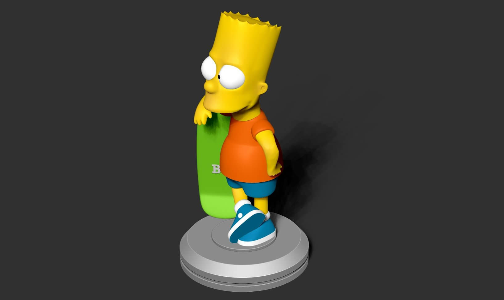 Bart Skateboarding - 3D Model by Sinh Nguyen