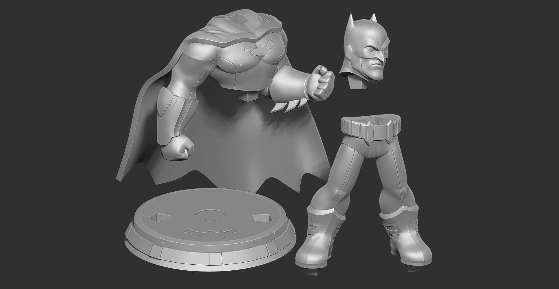 Batman Chibi - 3D Model by Sinh Nguyen