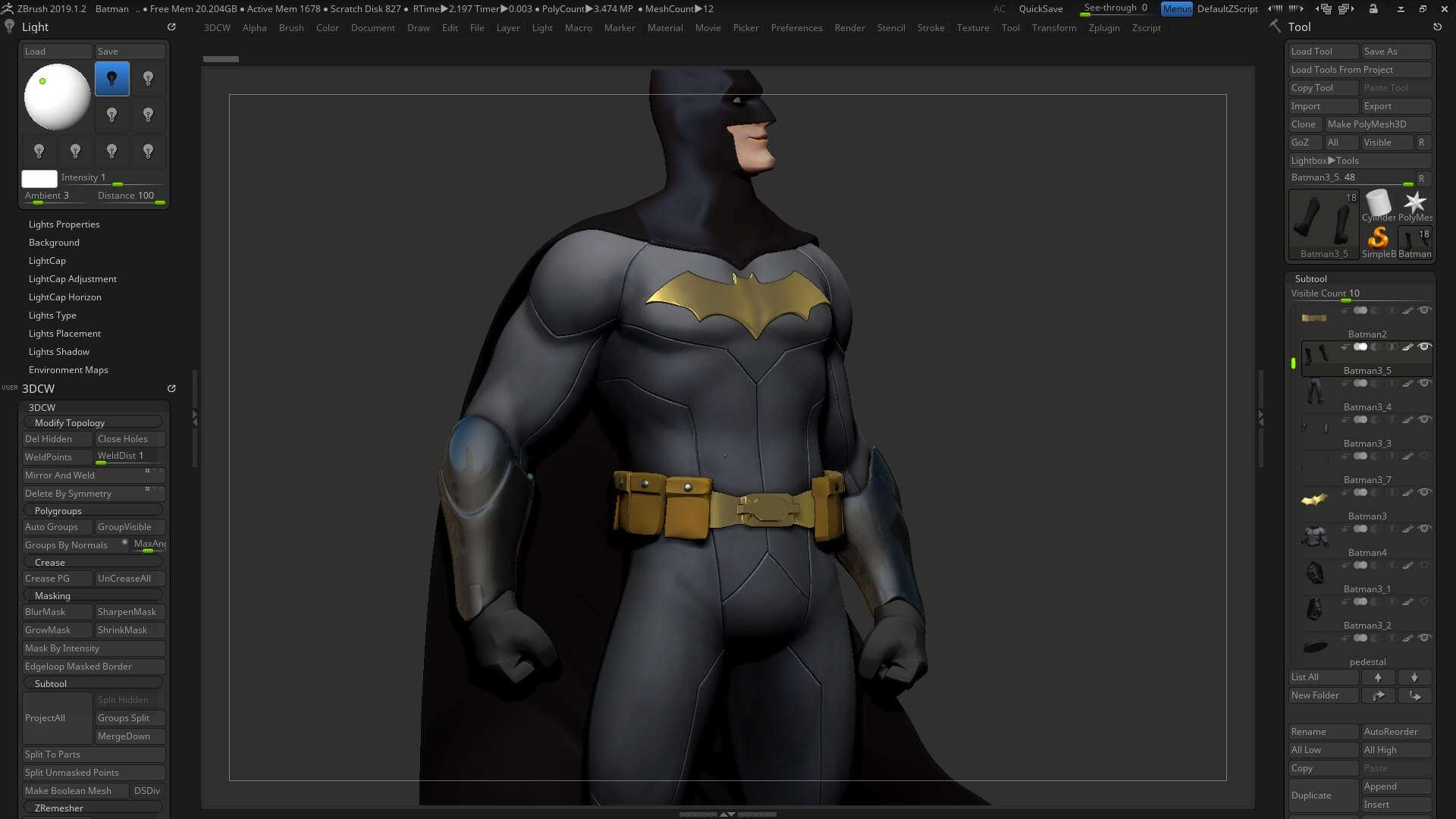 Batman - Dark Knight 3D Model by Sinh Nguyen