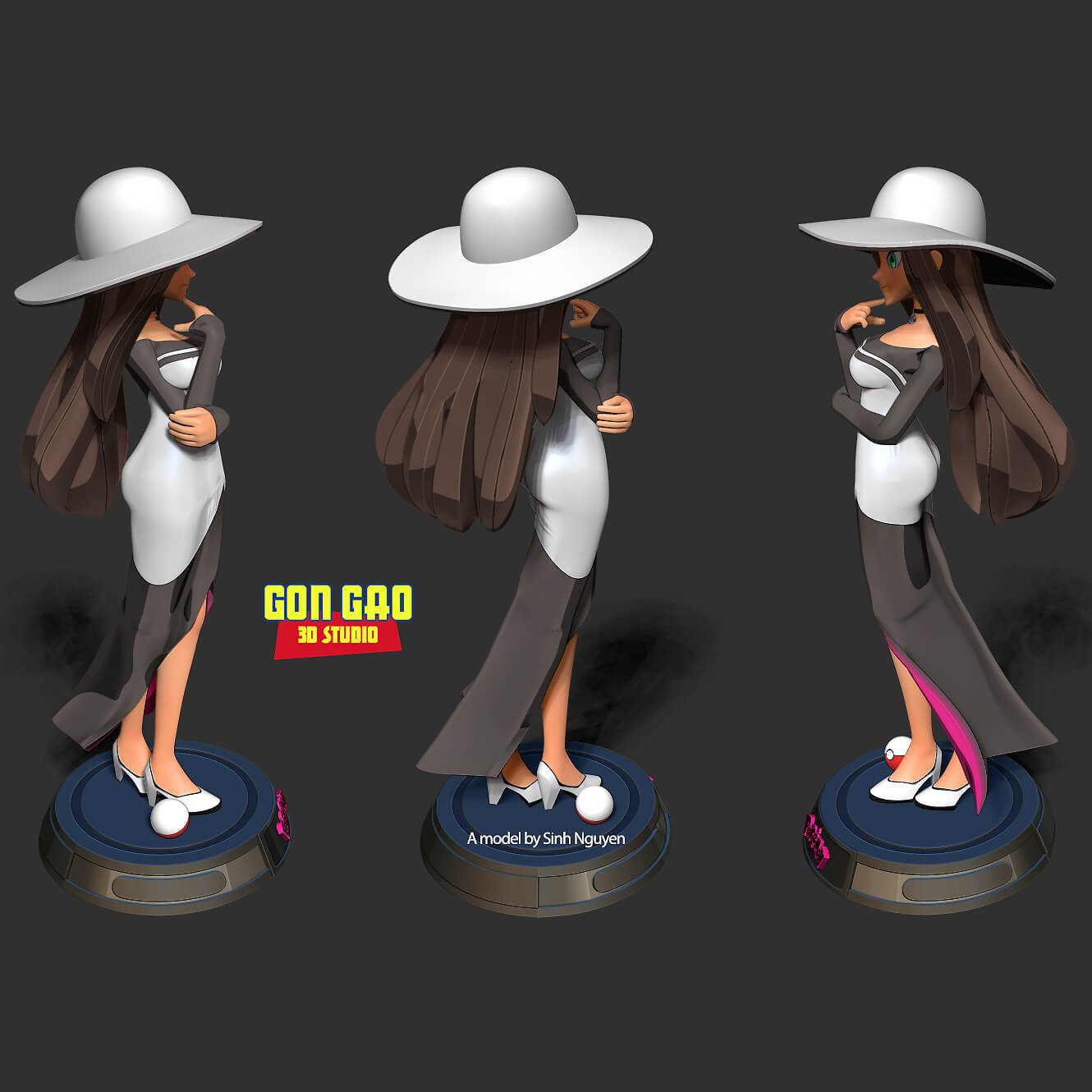 Beauty - Pokemon Masters 3D Model by Sinh Nguyen