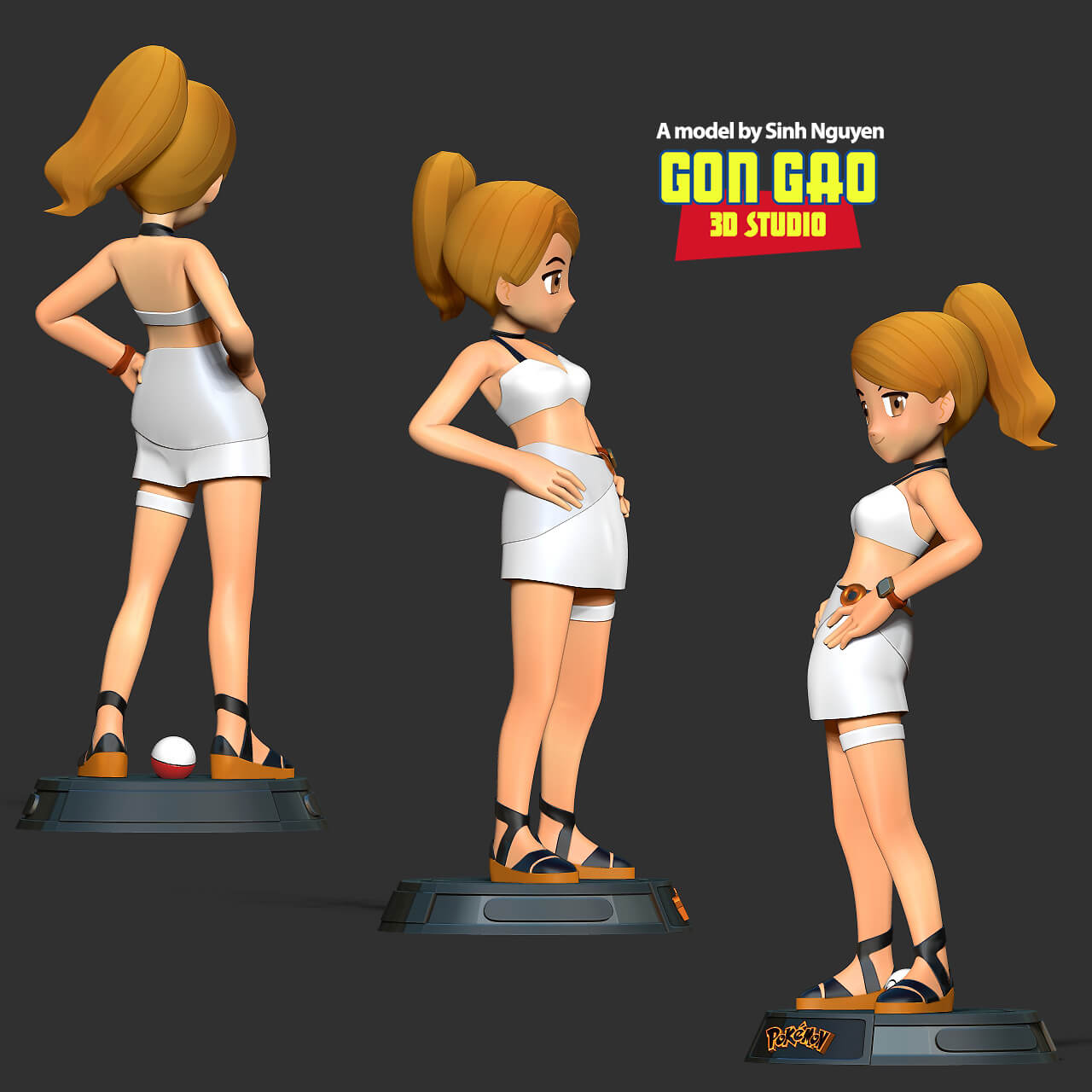Beauty - Pokemon Trainer 3D Model by Sinh Nguyen