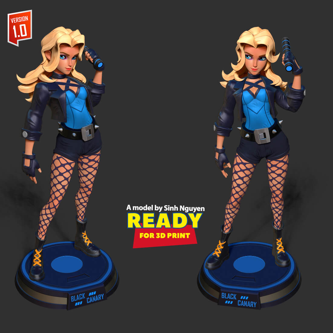 Black Canary Stylized - 3D Model by Sinh Nguyen