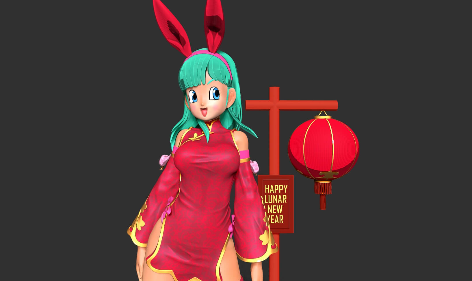 Bulma - Lunar New Year 3D Model by Sinh Nguyen