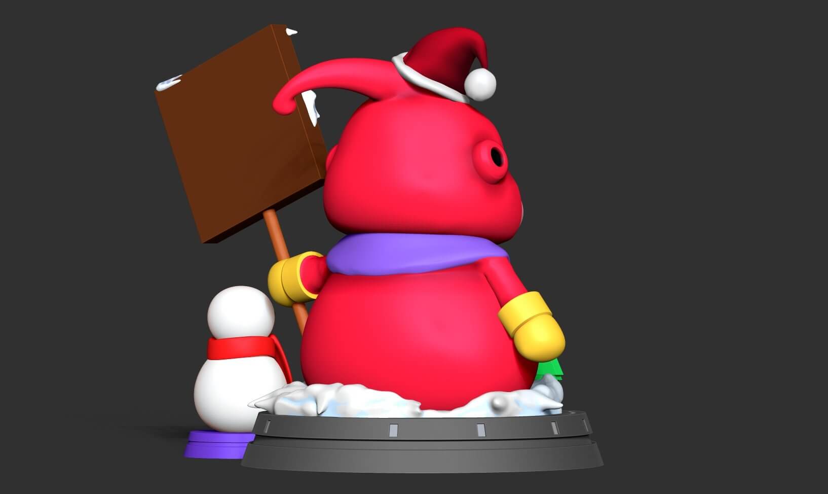 Buu Snowman - Dragon Ball Fanart 3D Model by Sinh Nguyen