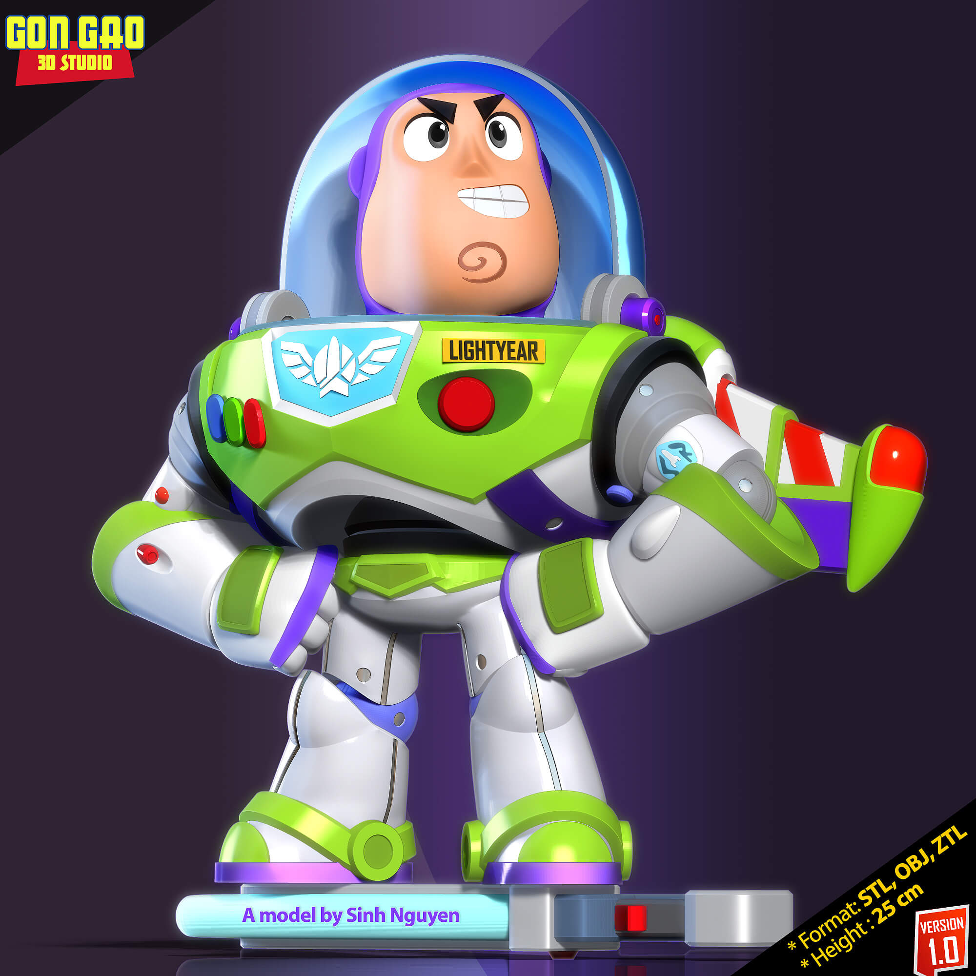 Buzz Lightyear Returns - 3D Model by Sinh Nguyen