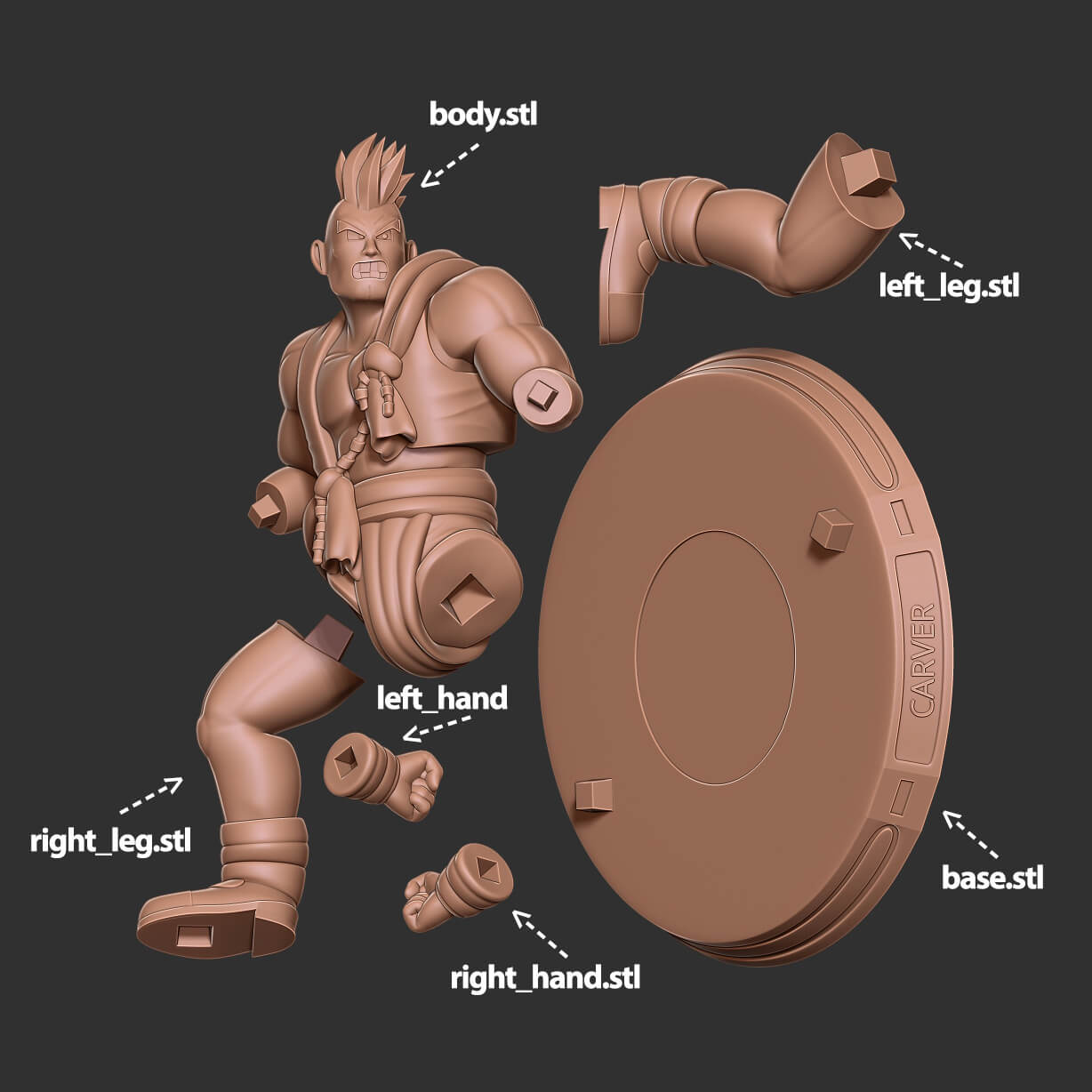 Carver - Dragon Quest 3D Model by Sinh Nguyen